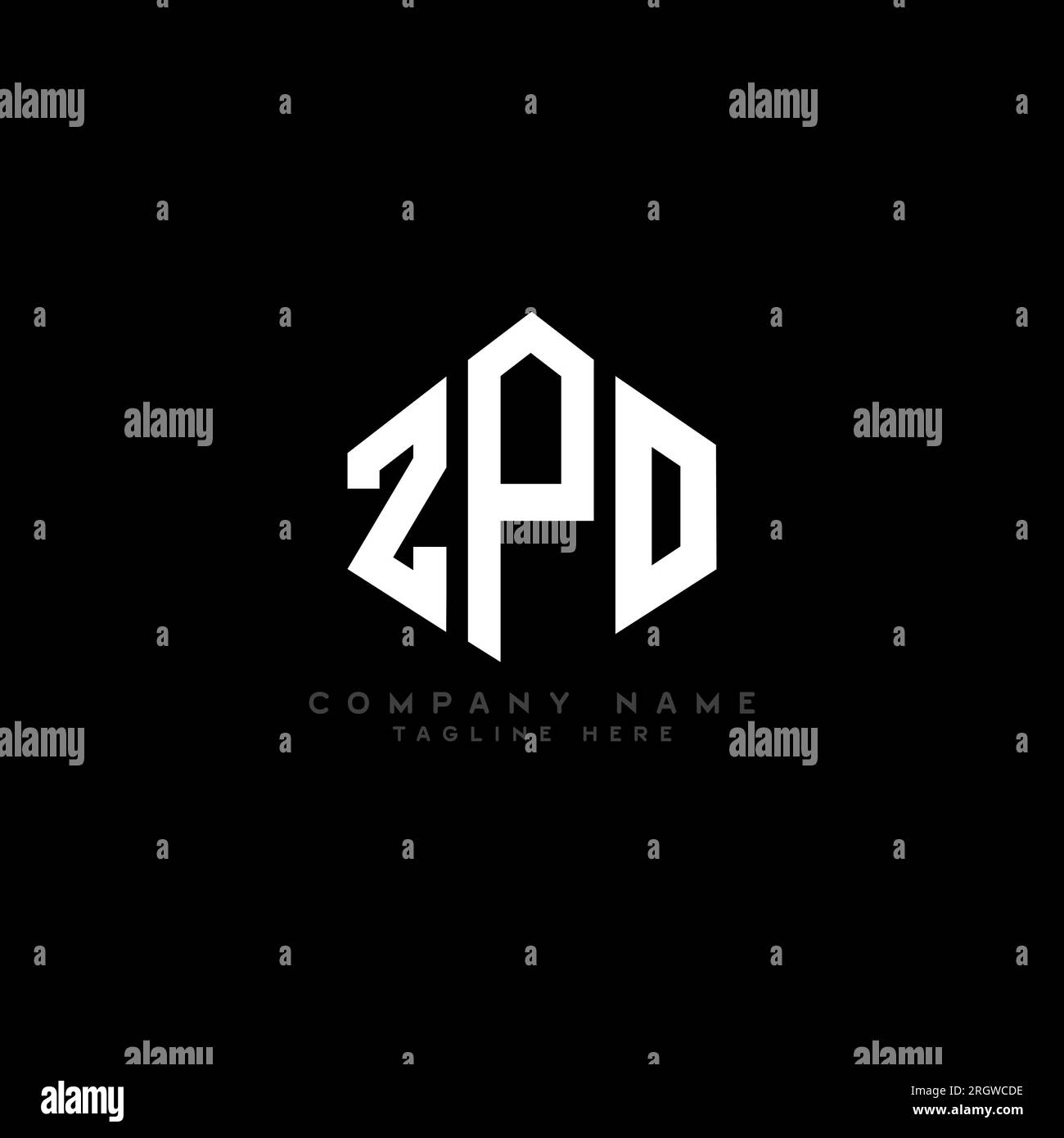 ZPO letter logo design with polygon shape. ZPO polygon and cube shape ...