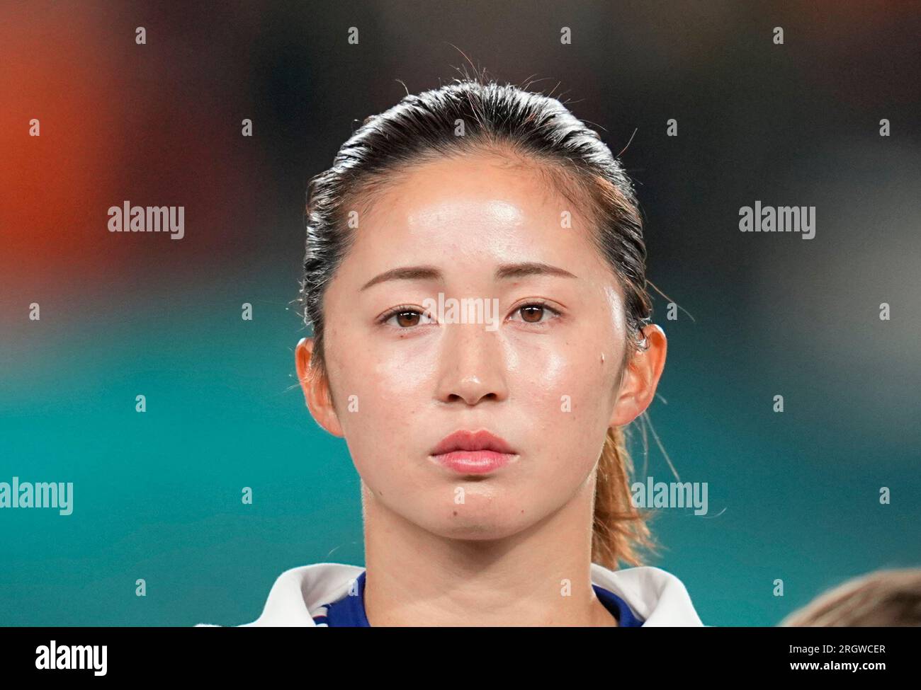 August 11 2023: Risa Shimizu (Japan) looks on during a game, at, . Kim ...