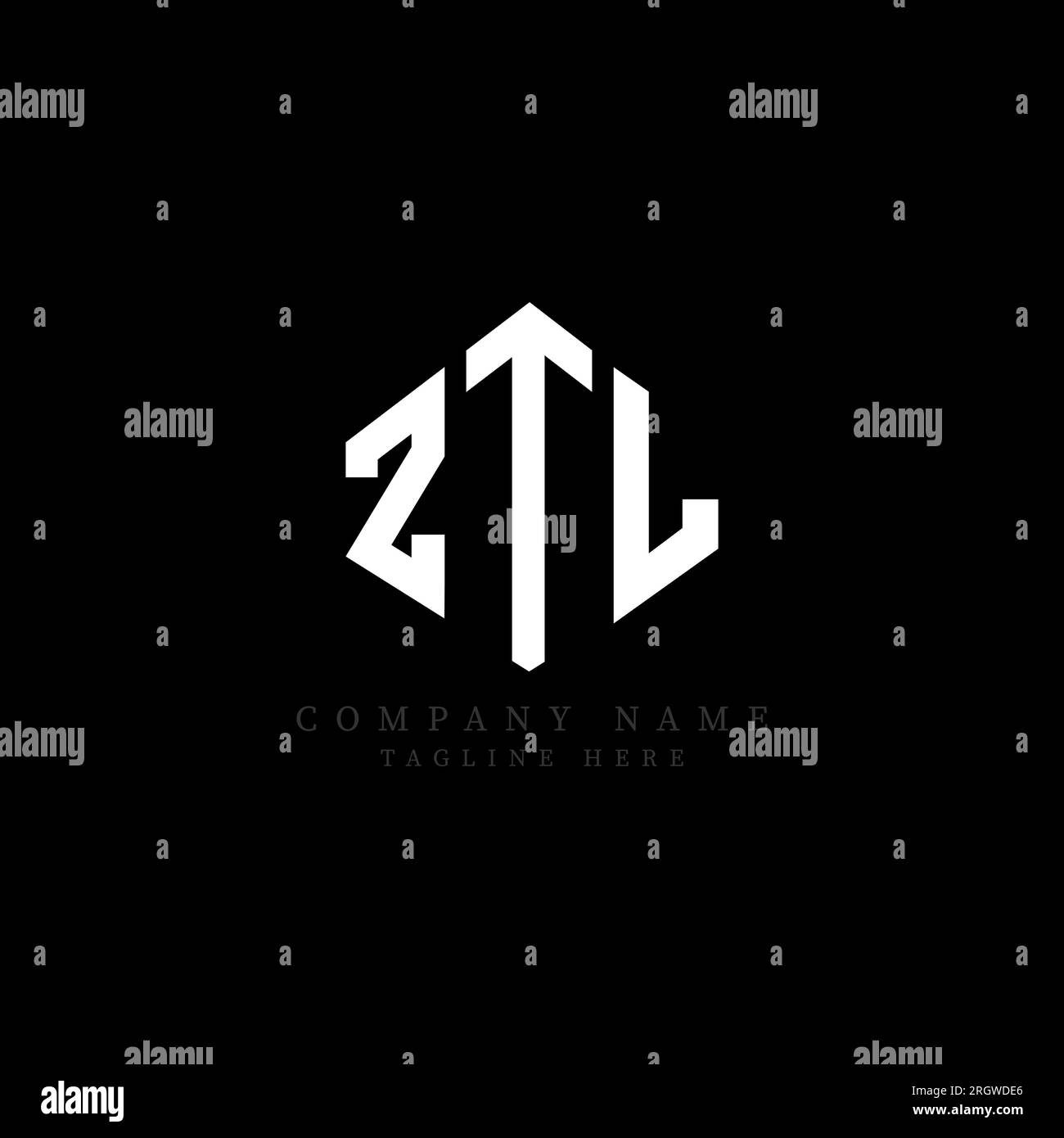 ZTL letter logo design with polygon shape. ZTL polygon and cube shape ...