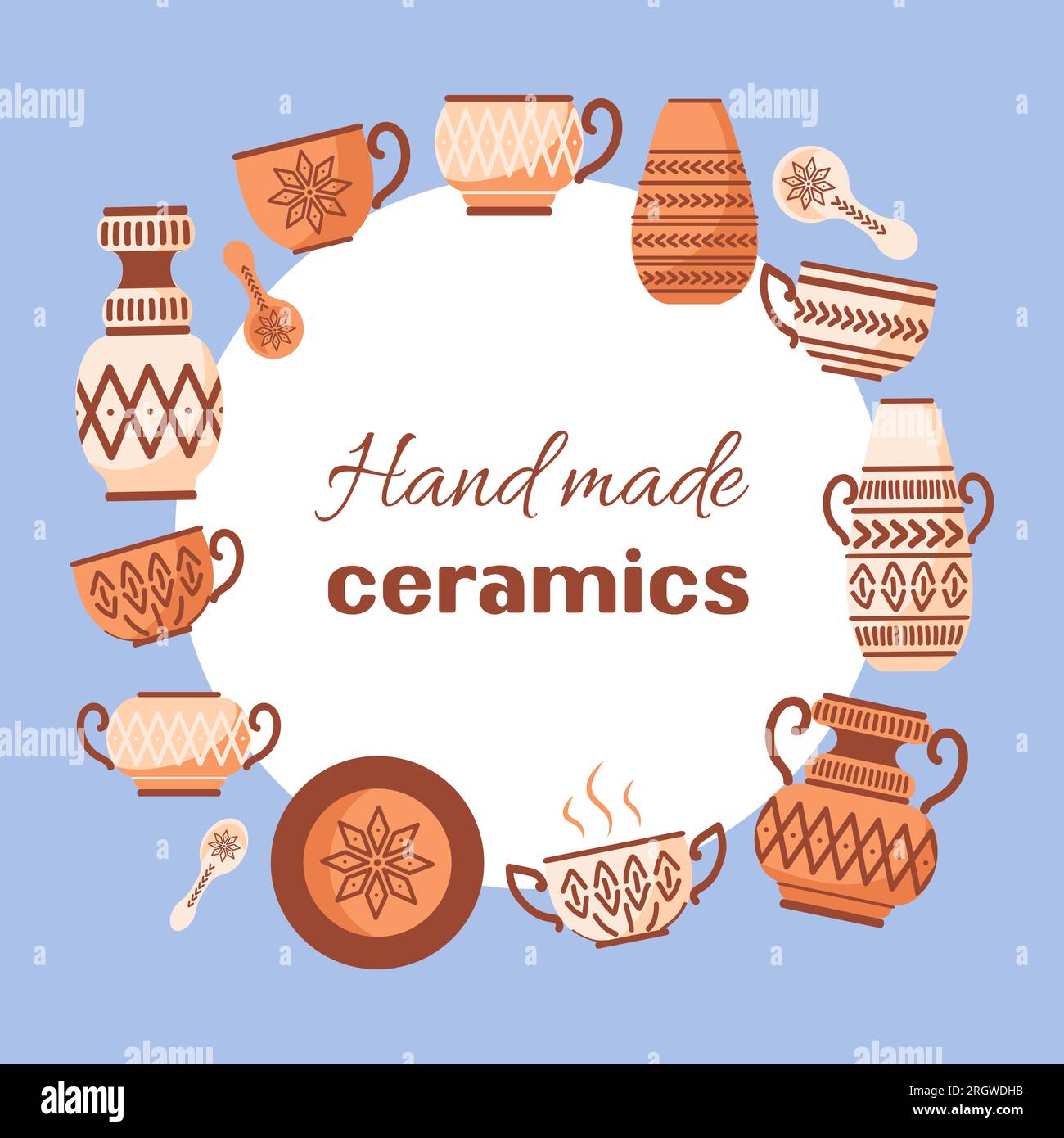 Set ceramic spoon on Stock Vector Images - Alamy