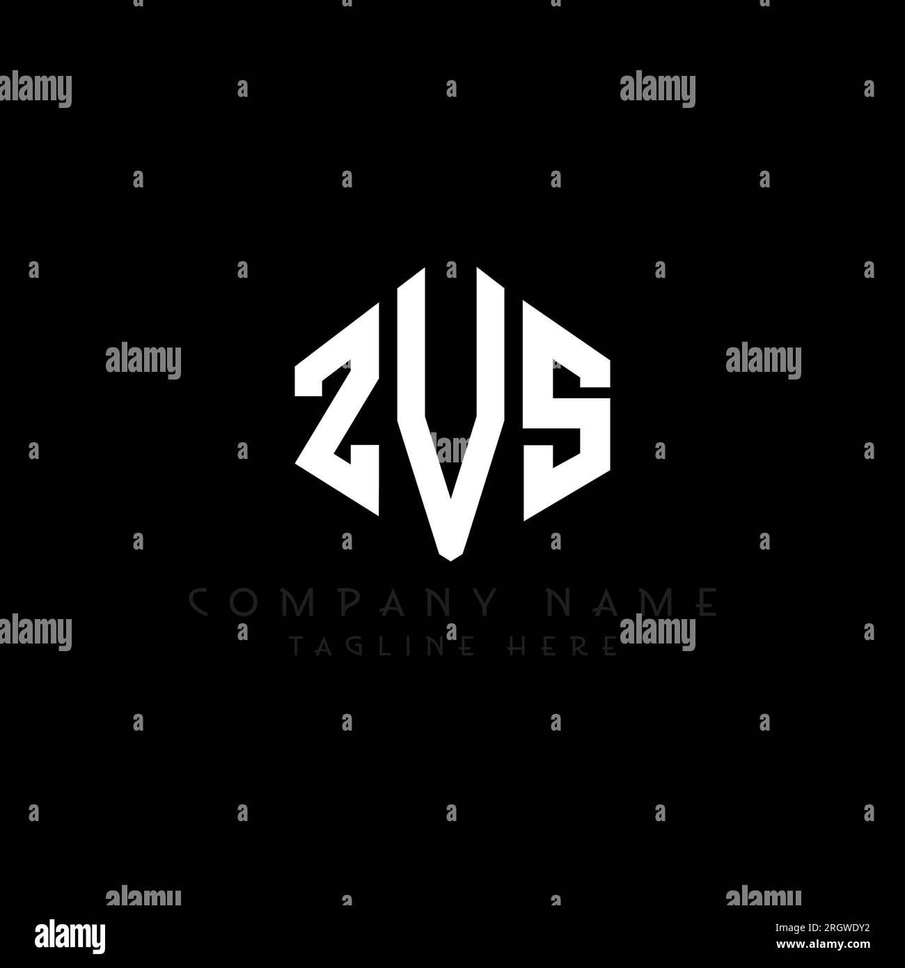 ZVS letter logo design with polygon shape. ZVS polygon and cube shape ...