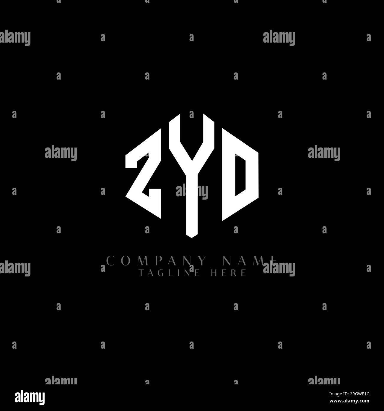 ZYO letter logo design with polygon shape. ZYO polygon and cube shape ...