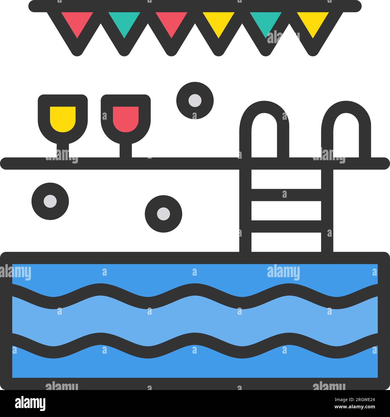 Pool Party Icon image. Suitable for mobile application Stock Vector ...