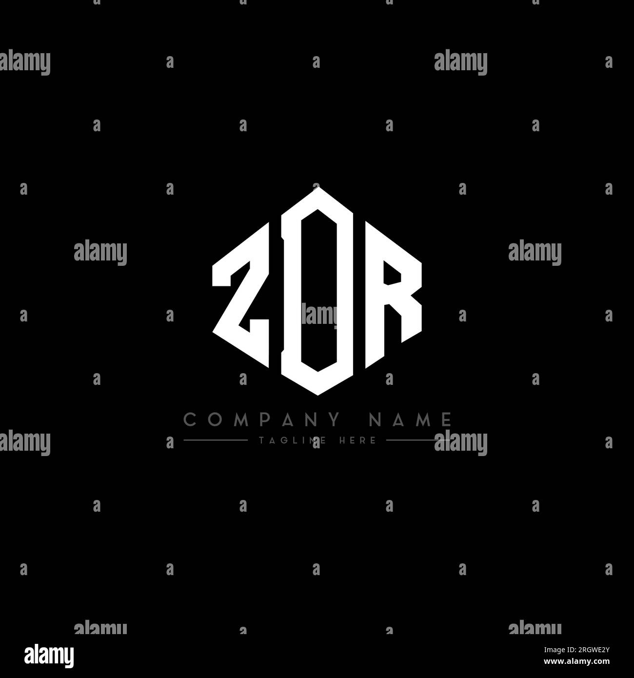 ZDR letter logo design with polygon shape. ZDR polygon and cube shape ...