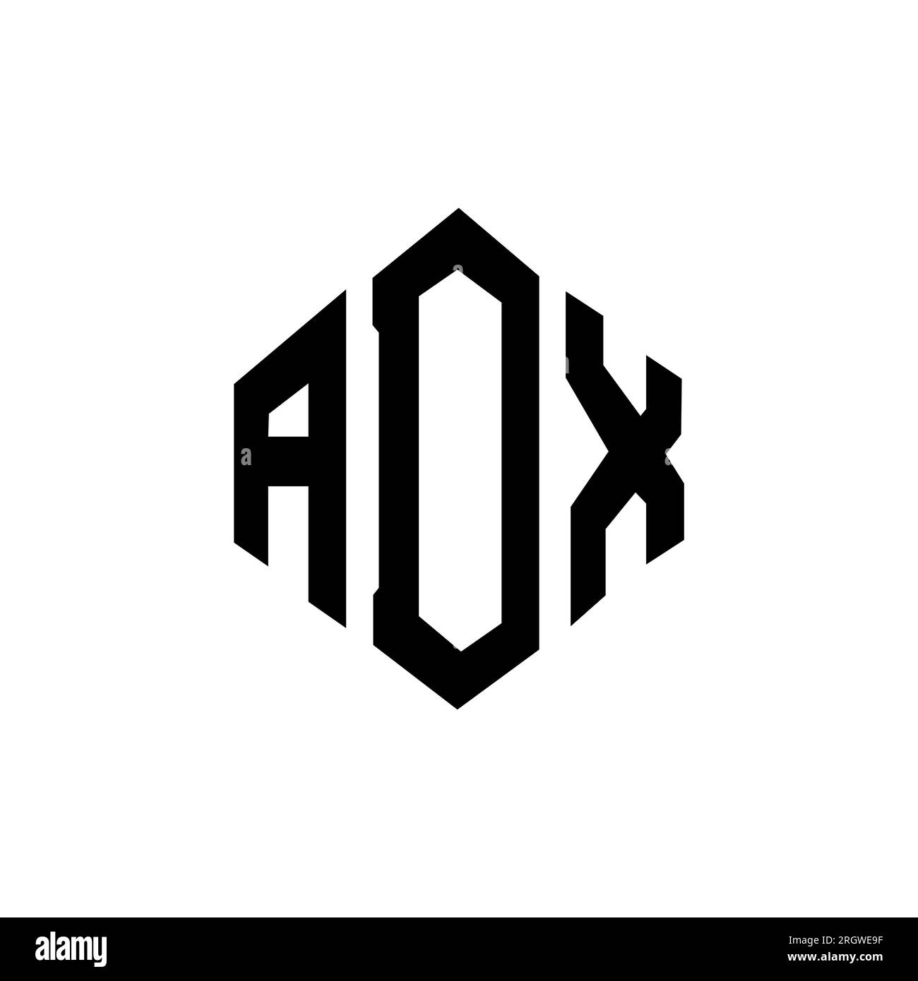 ADX letter logo design with polygon shape. ADX polygon and cube shape ...
