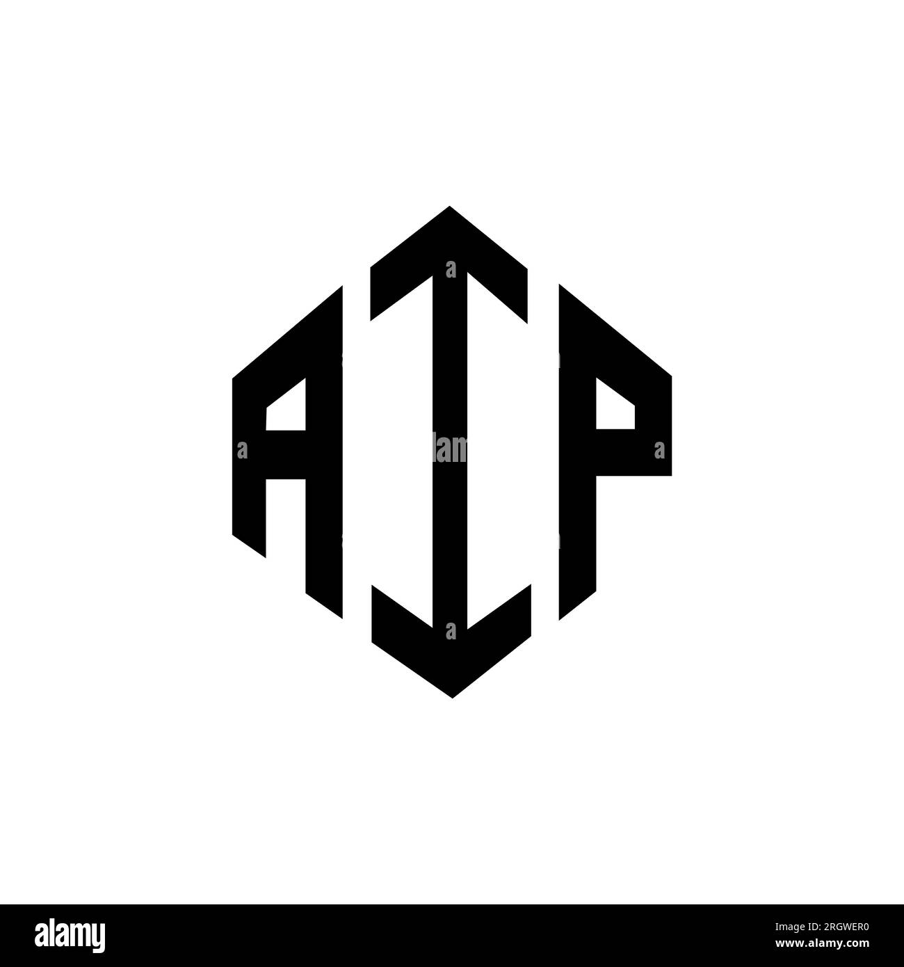 AIP letter logo design with polygon shape. AIP polygon and cube shape ...