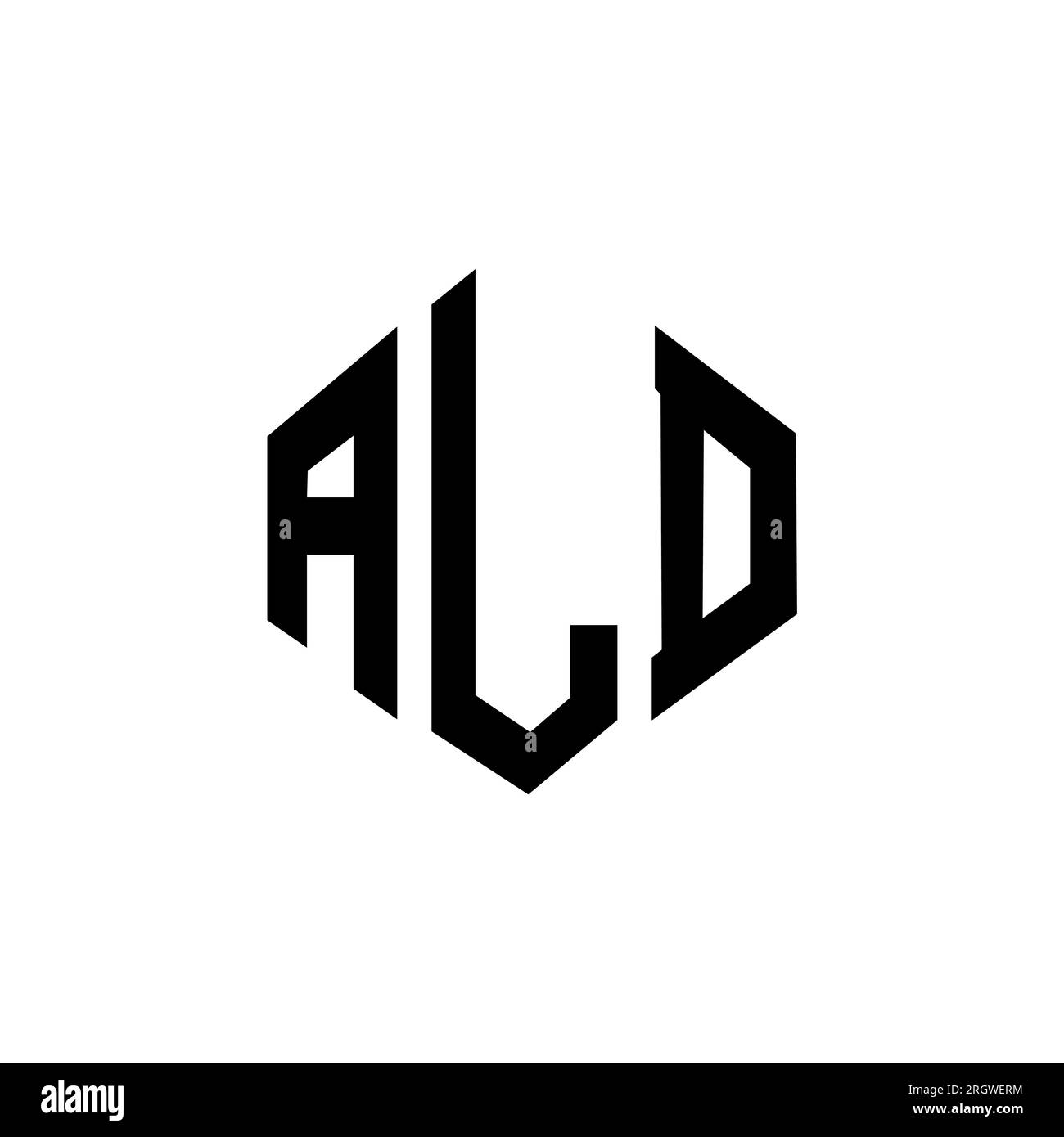 ALD letter logo design with polygon shape. ALD polygon and cube shape ...