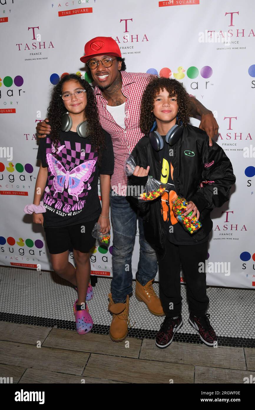 New York, USA. 11th Aug, 2023. Moroccan Cannon, Nick Cannon and Monroe ...