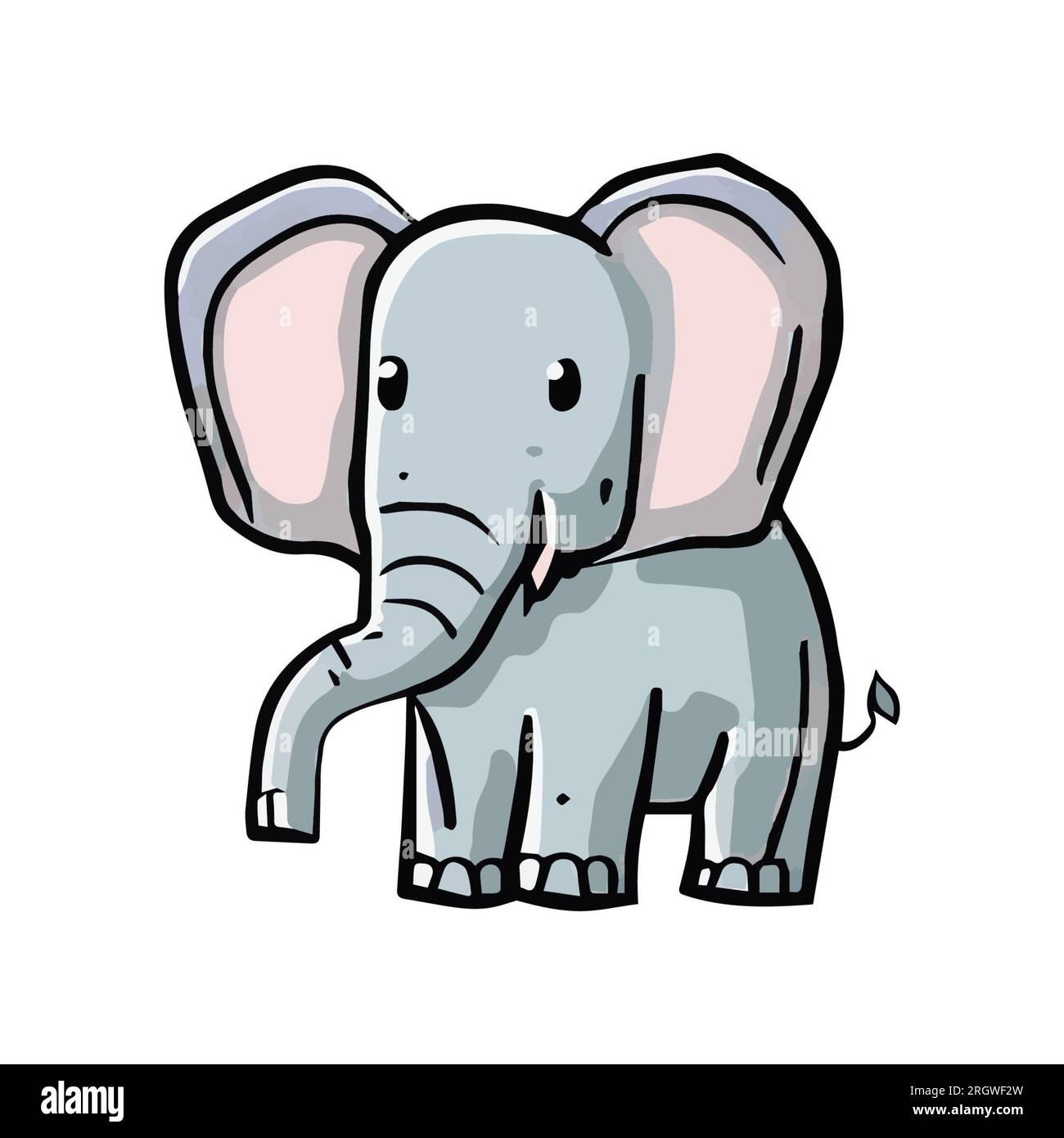 Cartoon cute happy cartoon elephant hi-res stock photography and images ...