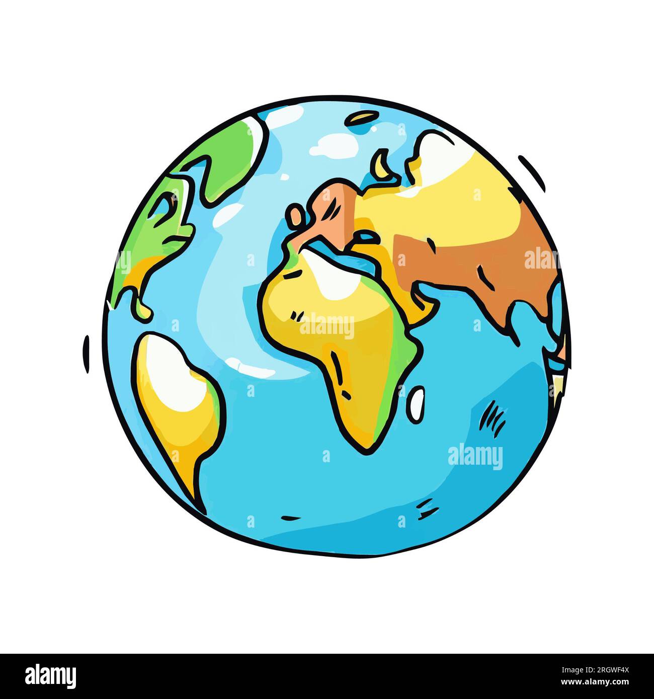 Earth map cartoon hi-res stock photography and images - Alamy