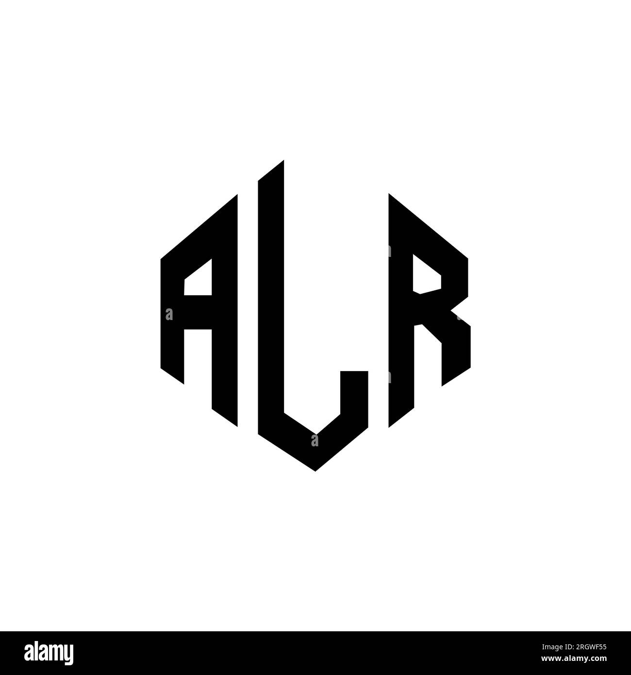ALR letter logo design with polygon shape. ALR polygon and cube shape ...