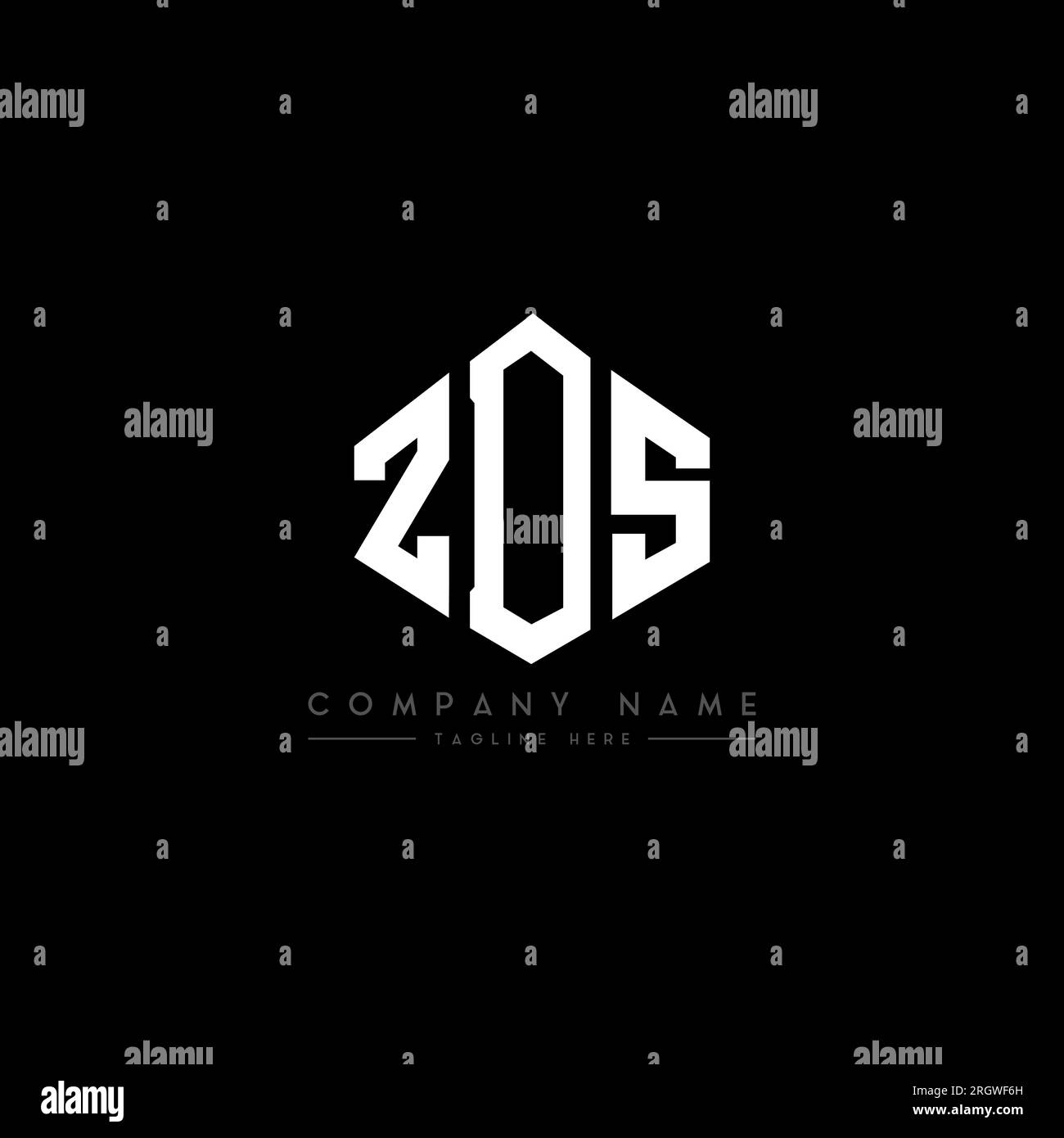 ZDS letter logo design with polygon shape. ZDS polygon and cube shape ...