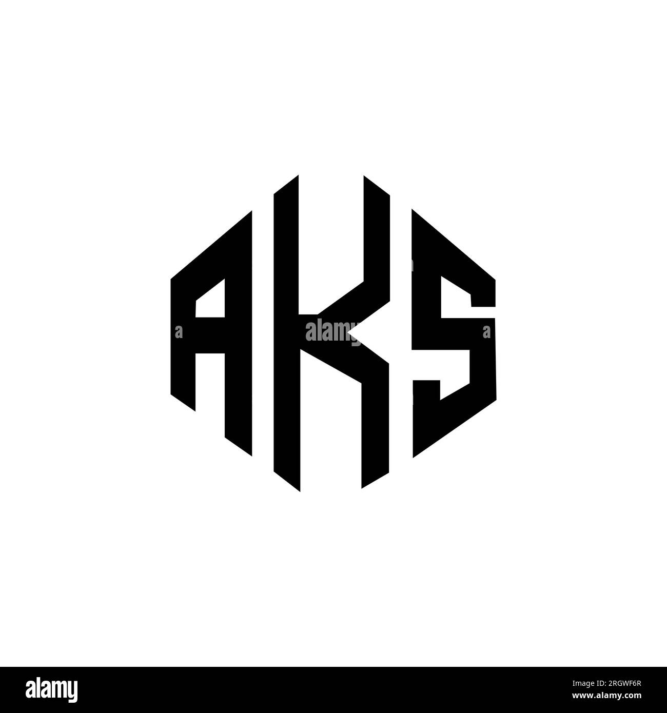 Aks Letter Logo Design With Polygon Shape Aks Polygon And Cube Shape Logo Design Aks Hexagon