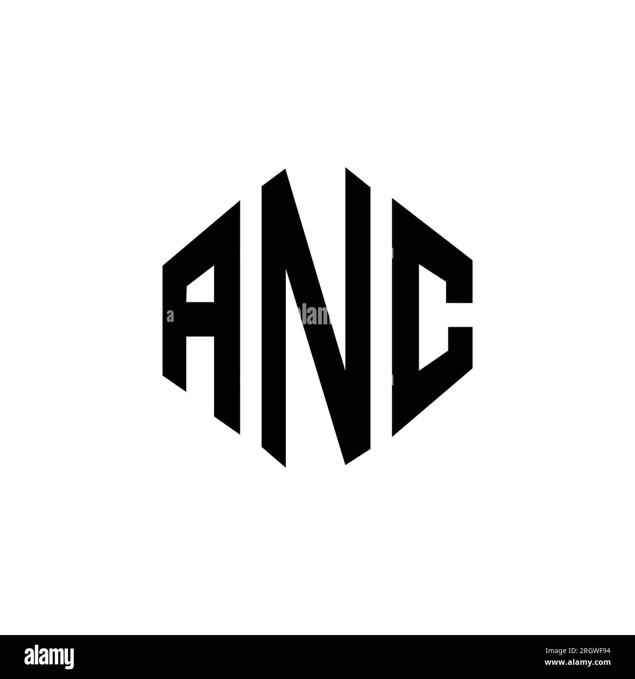ANC letter logo design with polygon shape. ANC polygon and cube shape ...