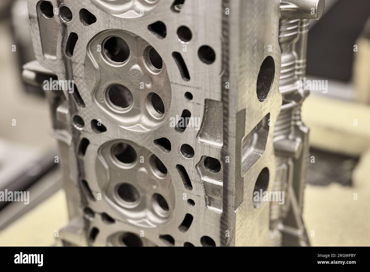 Aluminum cylinder heads of auto engine ready for assembling Stock Photo ...