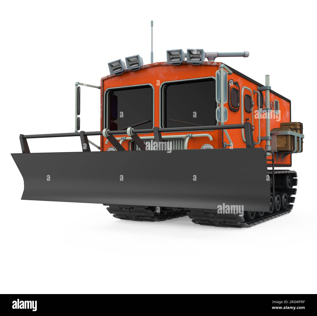 Snow Tracked Vehicle Isolated Stock Photo - Alamy