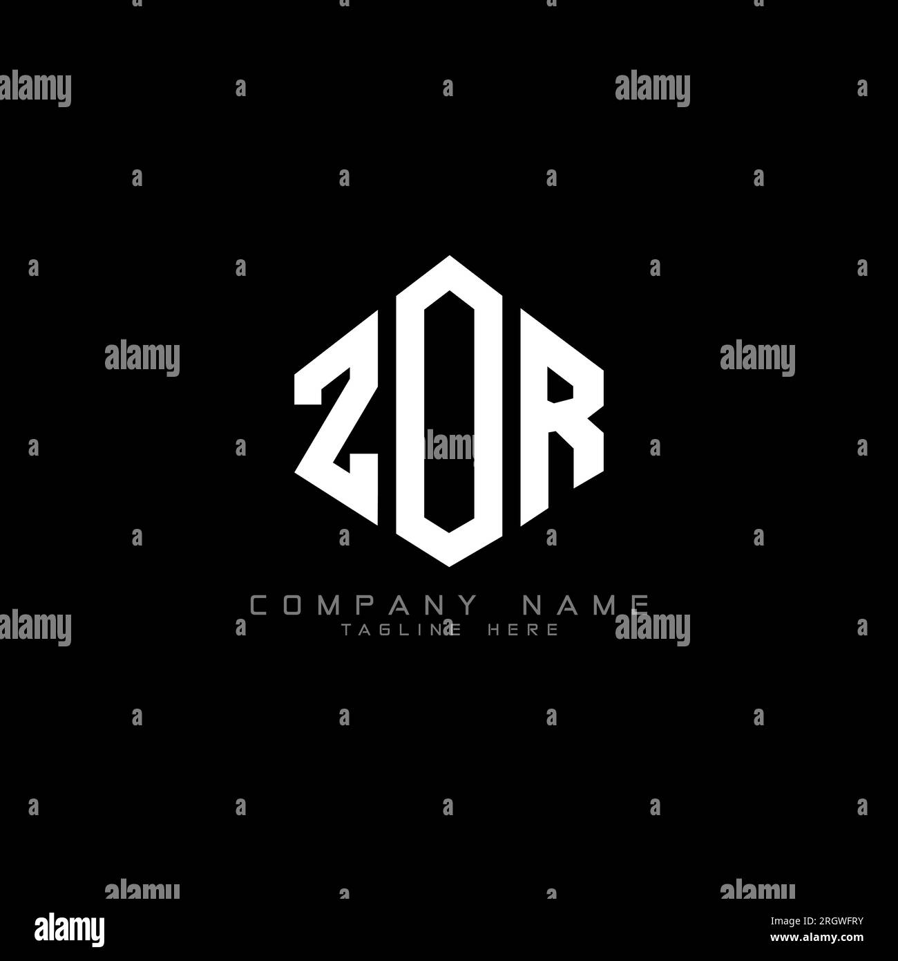 ZOR letter logo design with polygon shape. ZOR polygon and cube shape ...