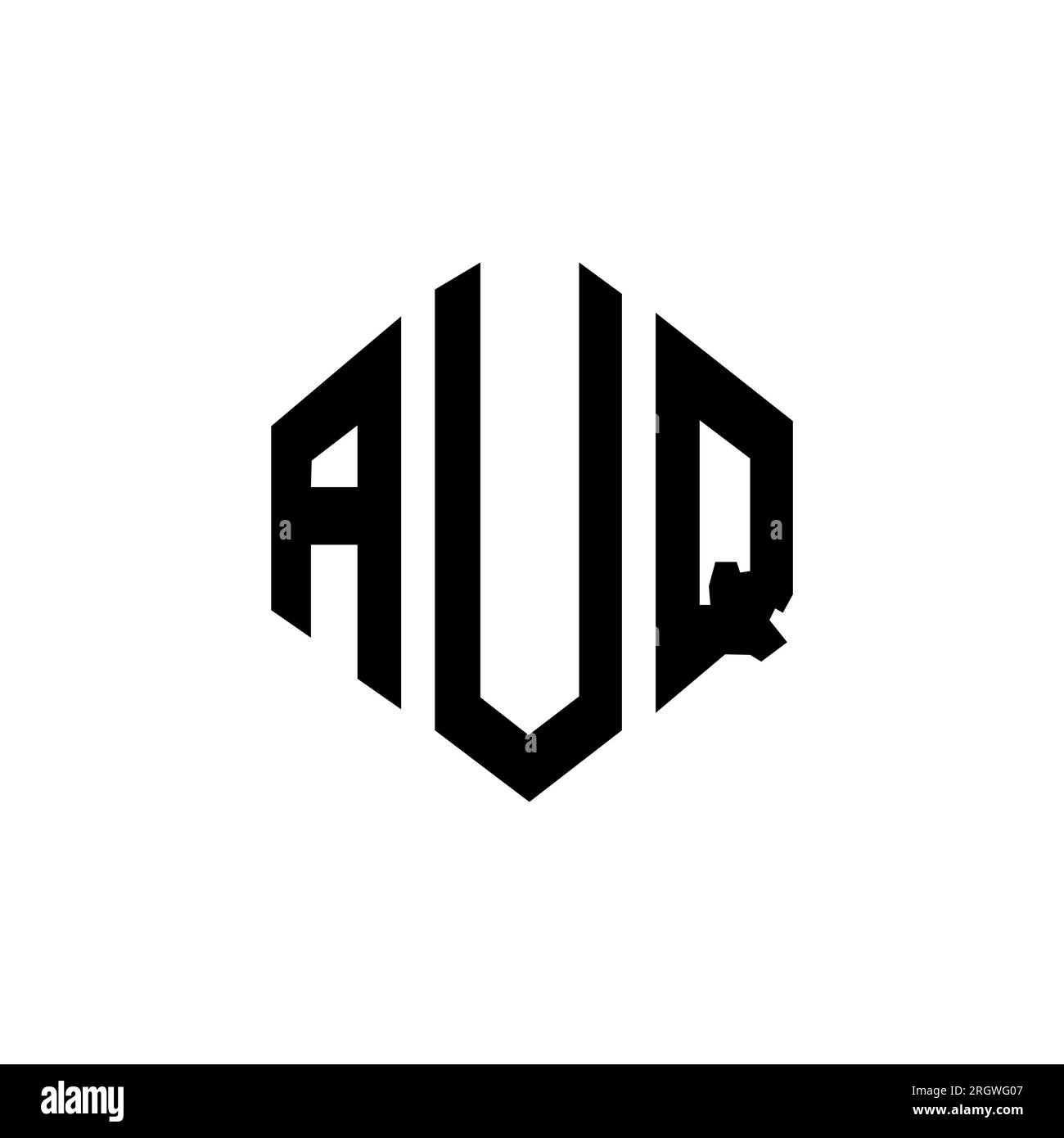 AUQ letter logo design with polygon shape. AUQ polygon and cube shape ...
