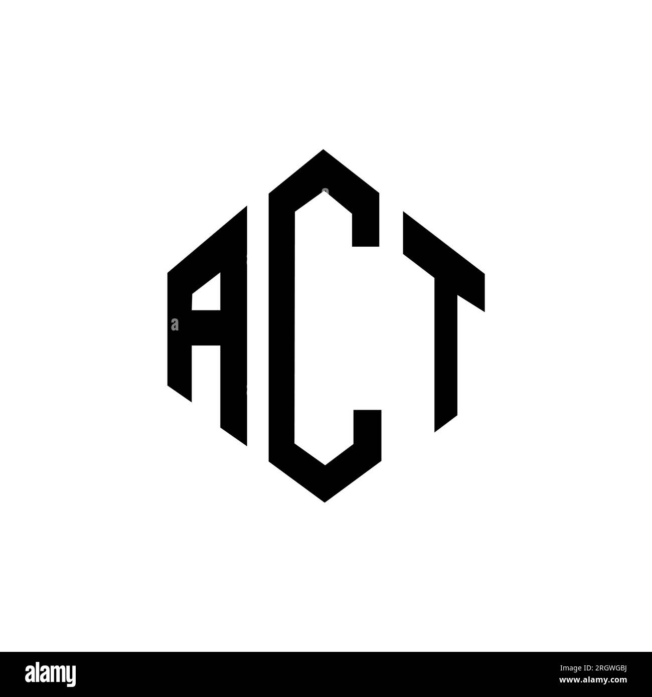 ACT letter logo design with polygon shape. ACT polygon and cube shape ...