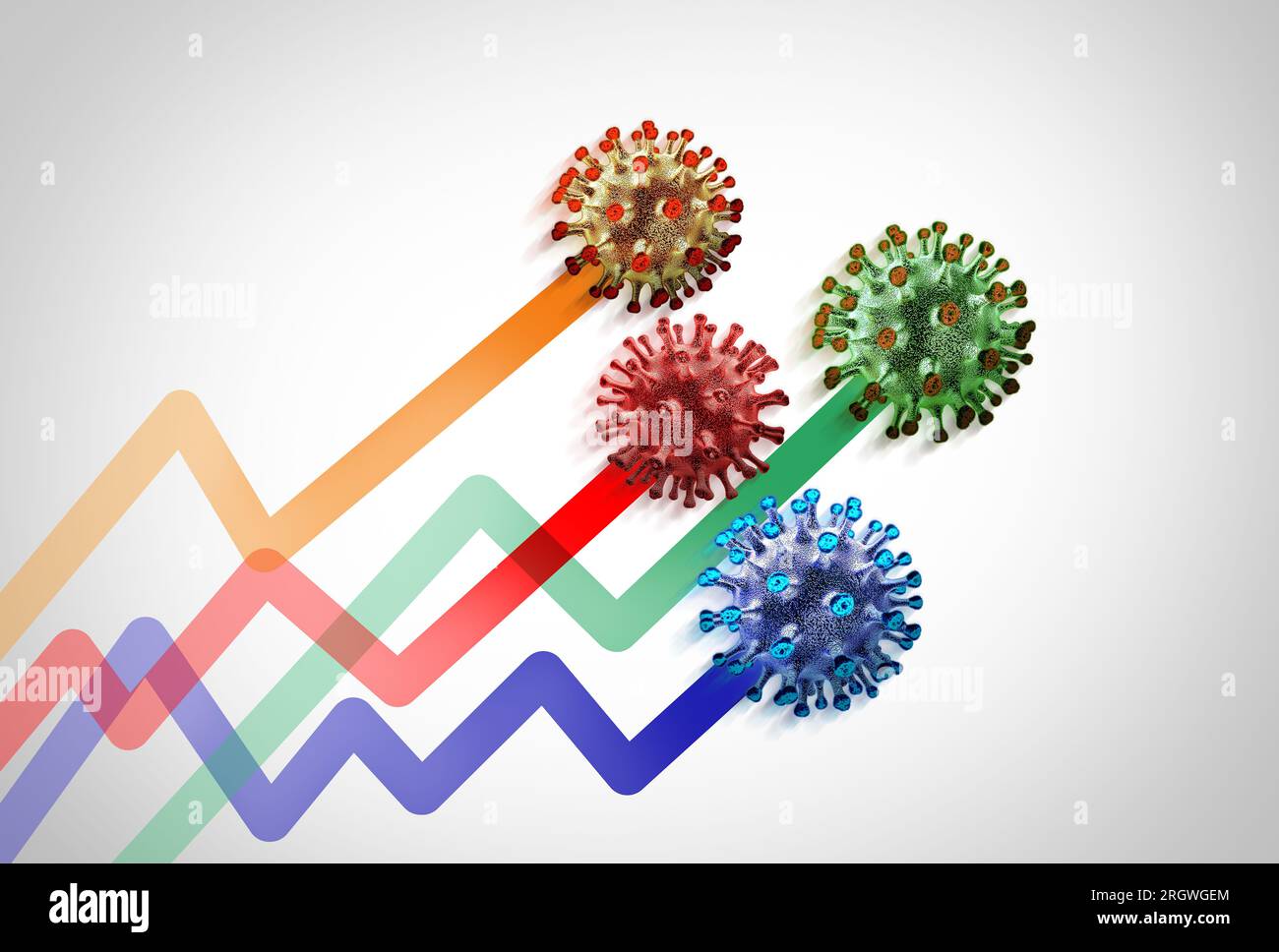 Covid subvariants and Variant Spreading Mutating virus concept and new ...