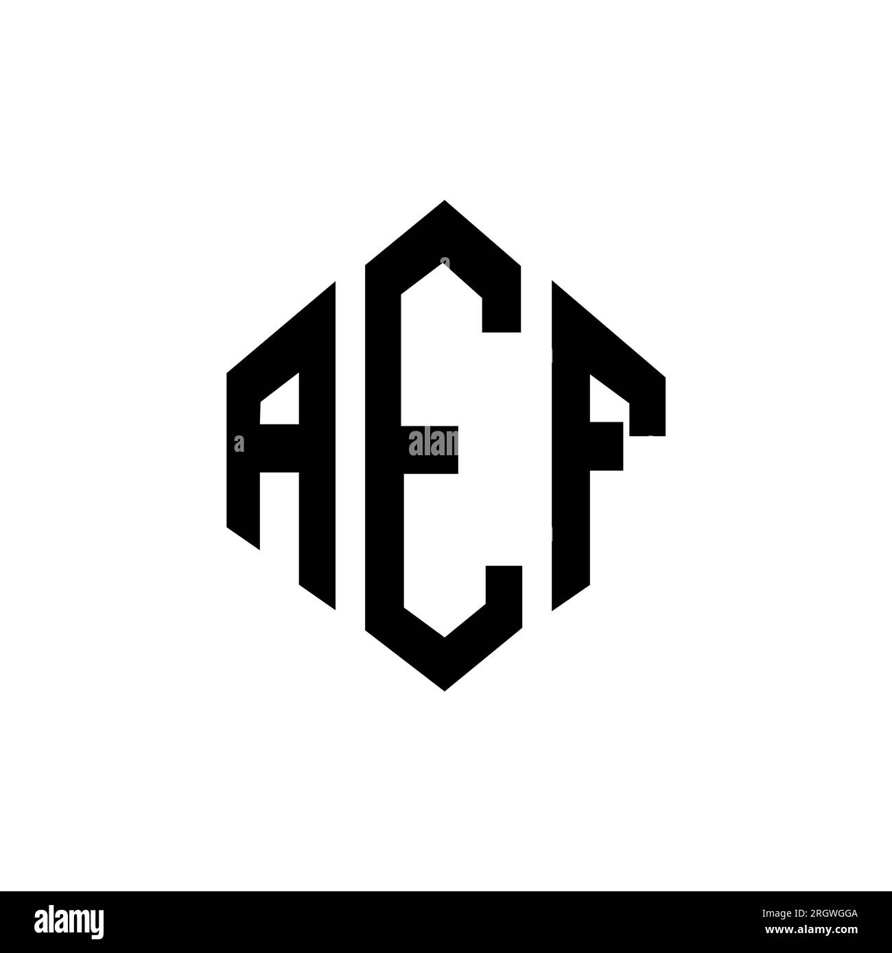 AEF letter logo design with polygon shape. AEF polygon and cube shape ...