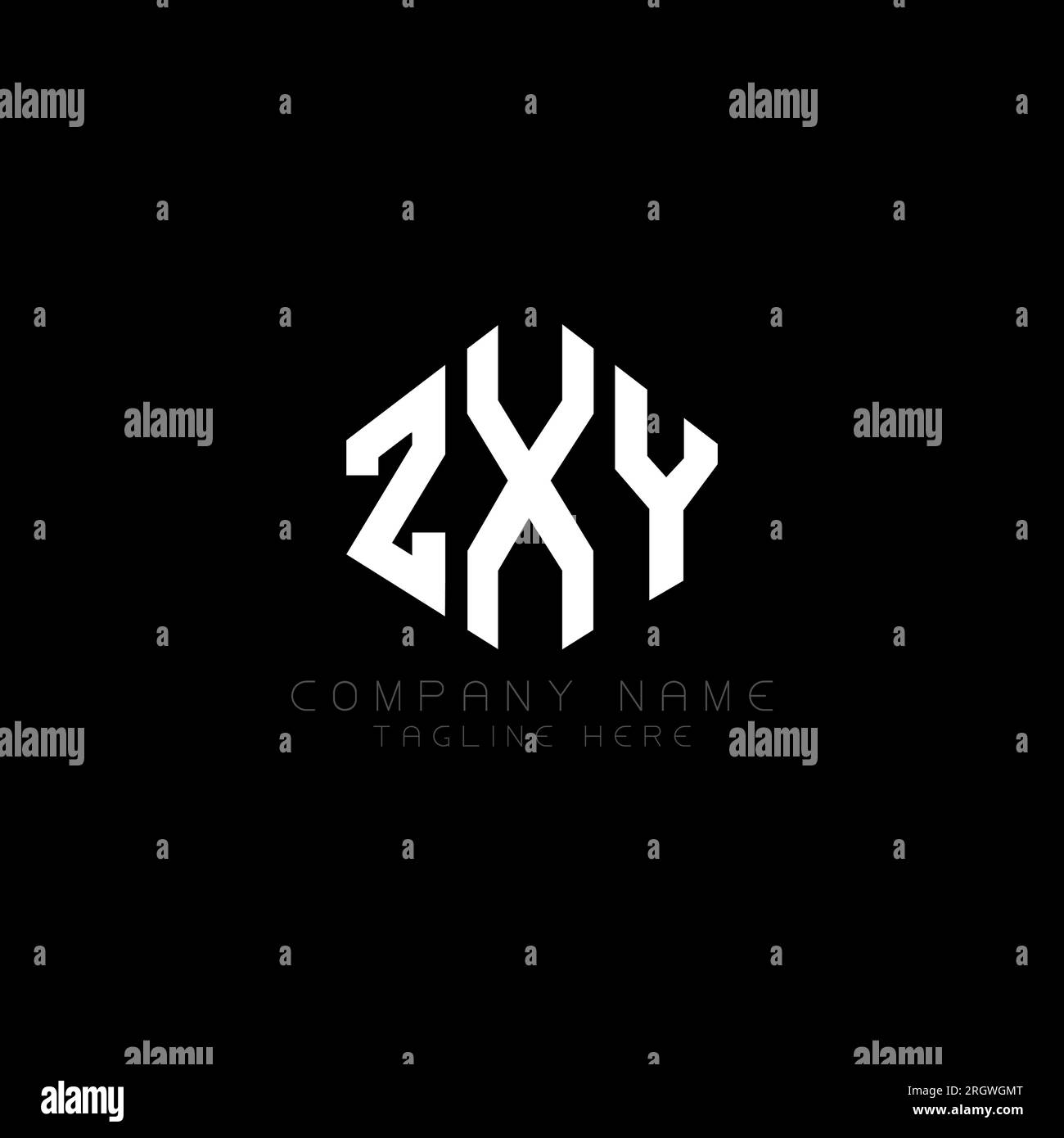 ZXY letter logo design with polygon shape. ZXY polygon and cube shape logo design. ZXY hexagon ...
