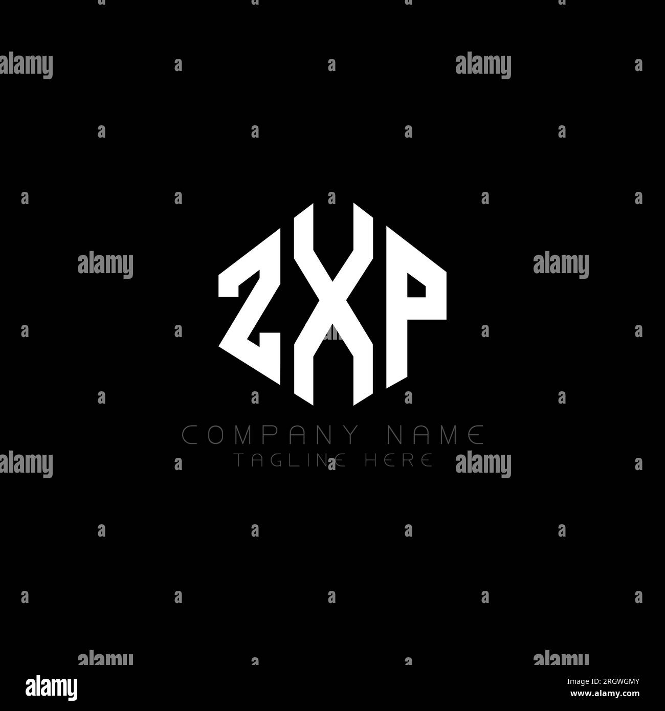 ZXP letter logo design with polygon shape. ZXP polygon and cube shape ...