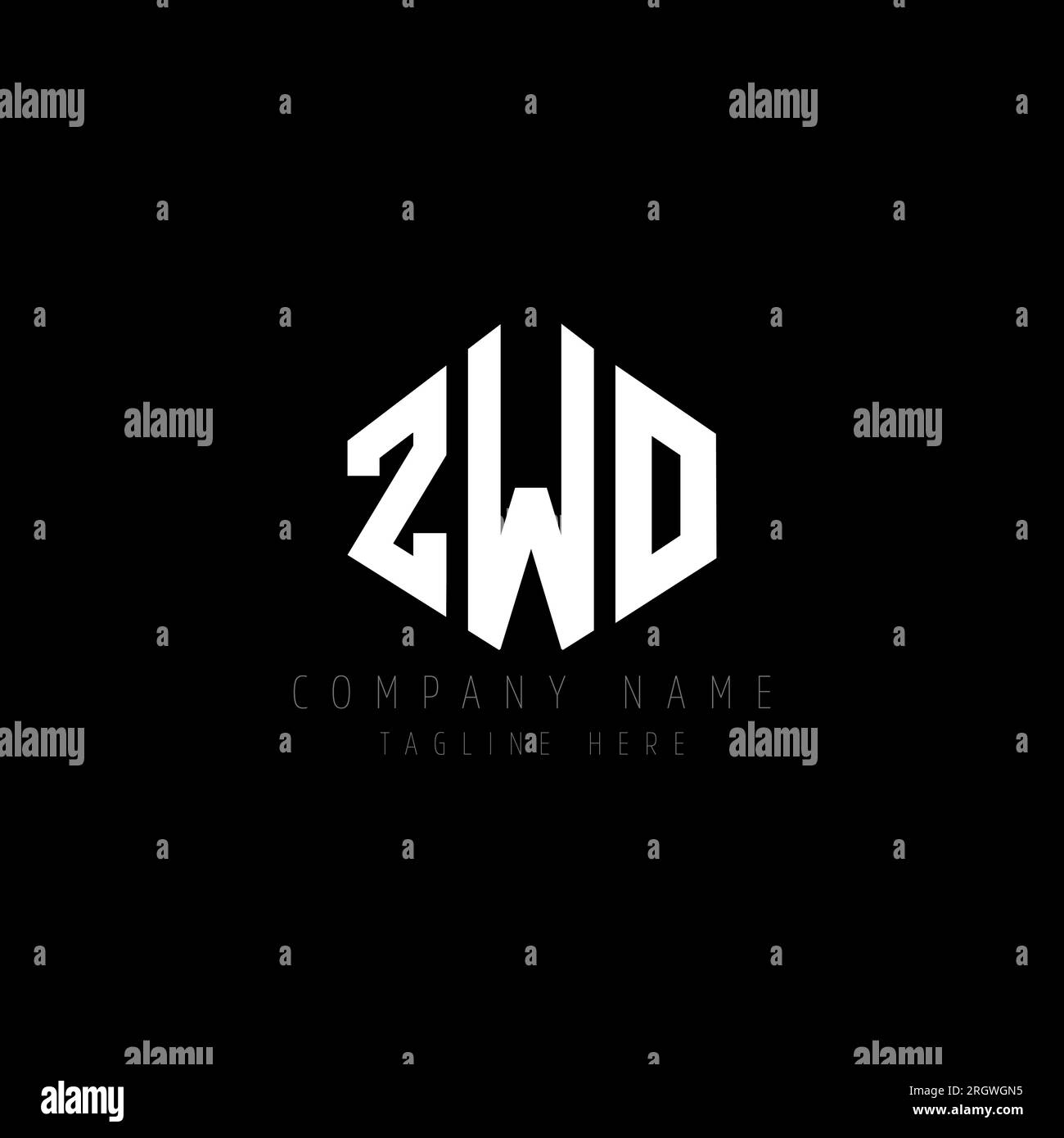 ZWO letter logo design with polygon shape. ZWO polygon and cube shape ...