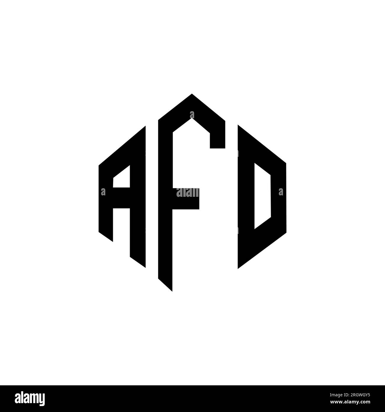 AFO letter logo design with polygon shape. AFO polygon and cube shape ...