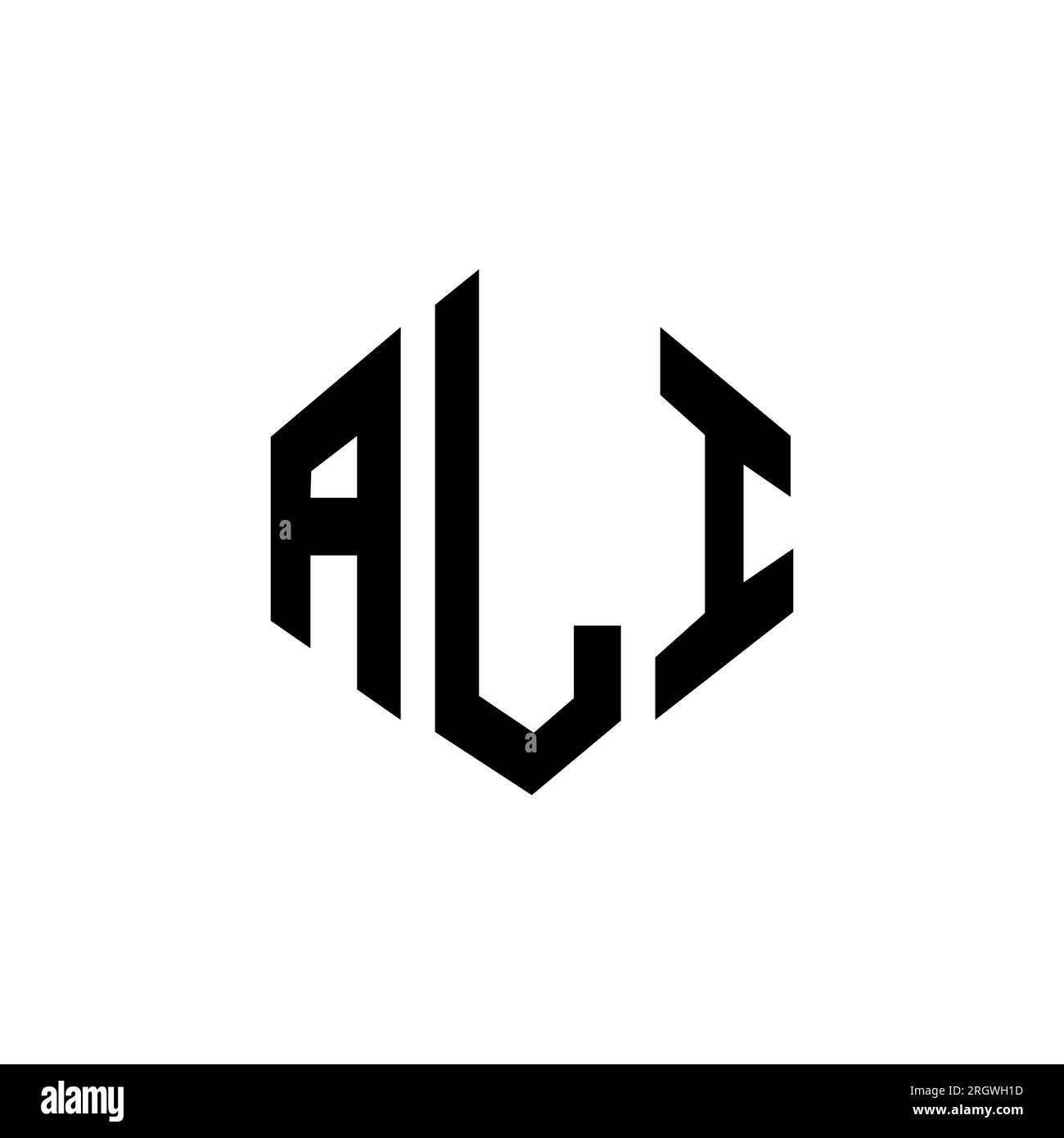 ALI letter logo design with polygon shape. ALI polygon and cube shape ...