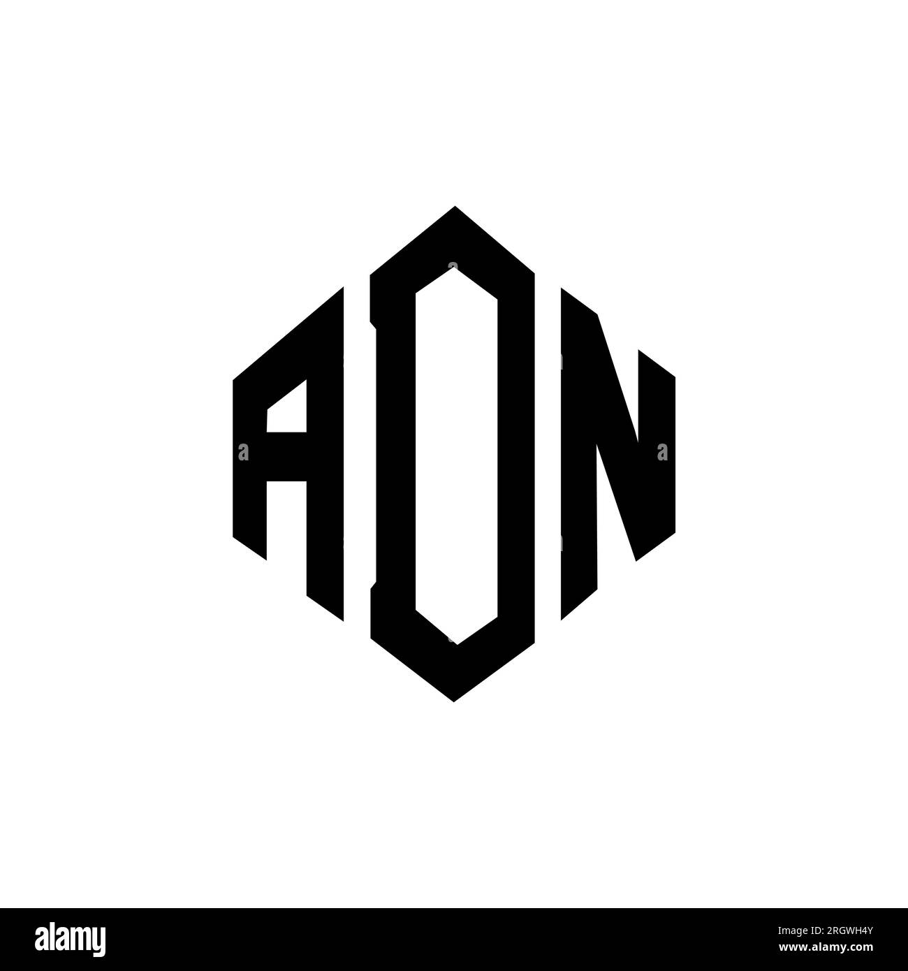 ADN letter logo design with polygon shape. ADN polygon and cube shape ...