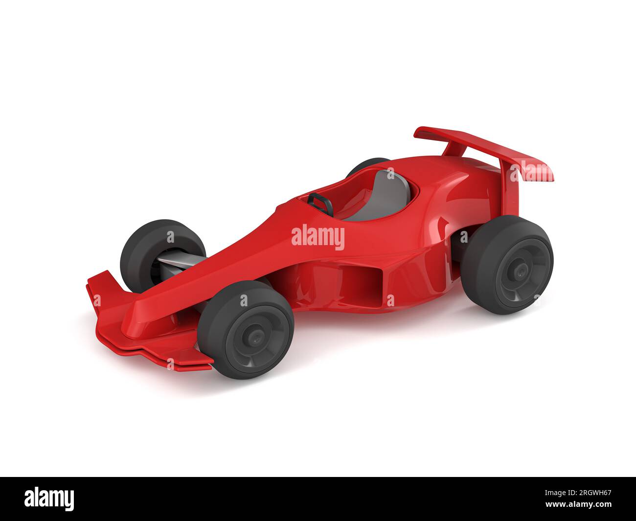 Toy race car on a white background. 3d illustration Stock Photo - Alamy