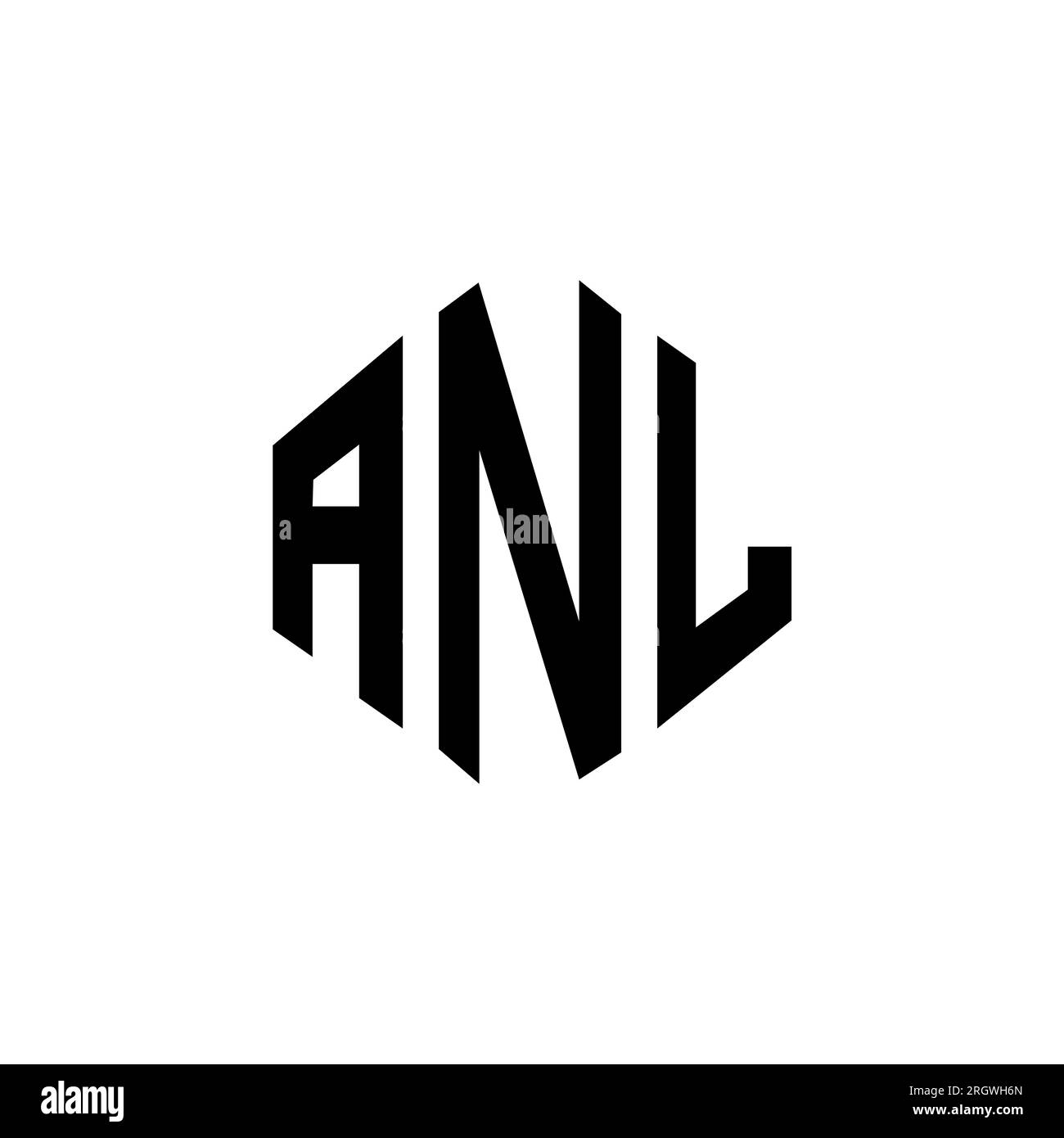 ANL letter logo design with polygon shape. ANL polygon and cube shape ...