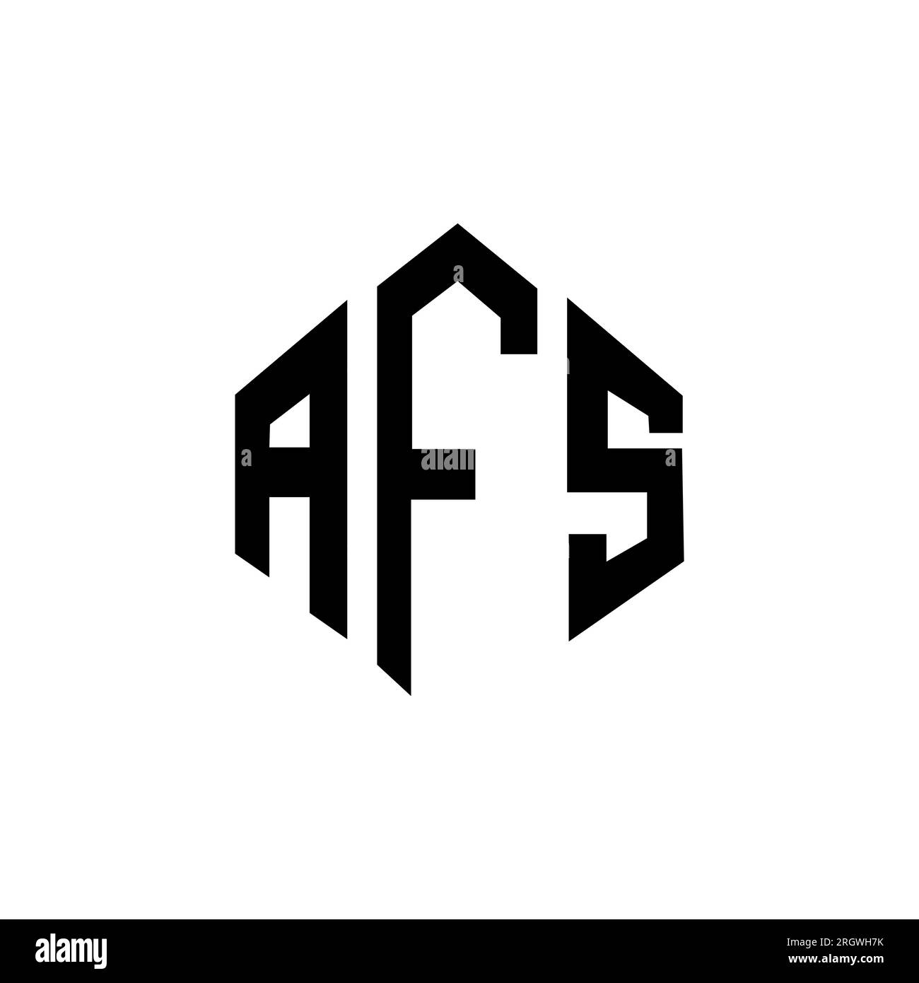 AFS letter logo design with polygon shape. AFS polygon and cube shape ...