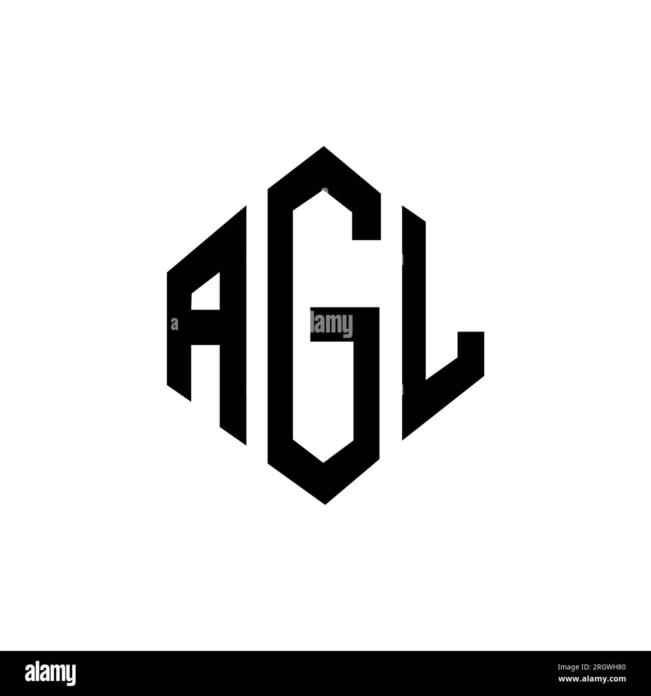 AGL letter logo design with polygon shape. AGL polygon and cube shape ...