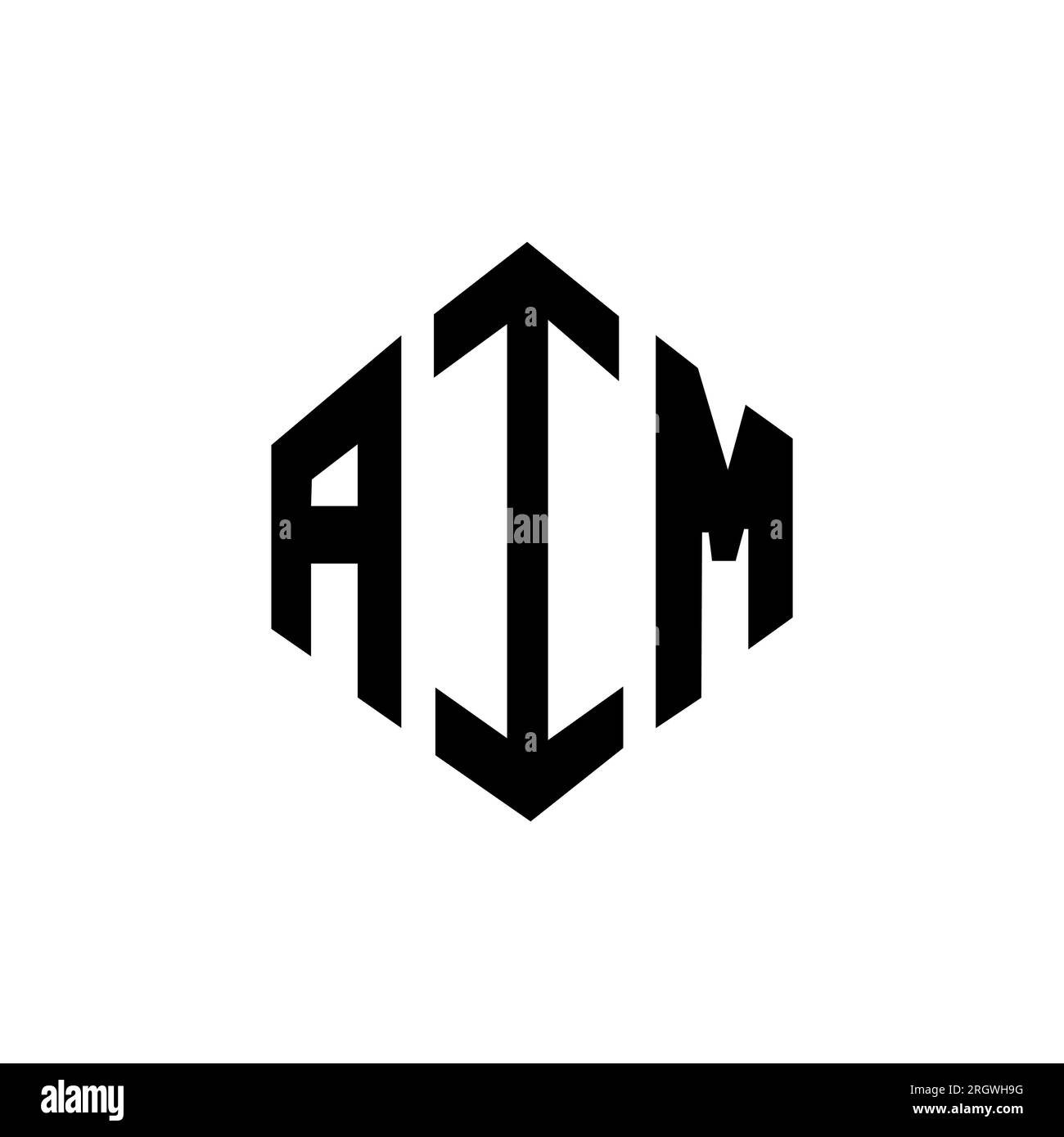 AIM letter logo design with polygon shape. AIM polygon and cube shape ...