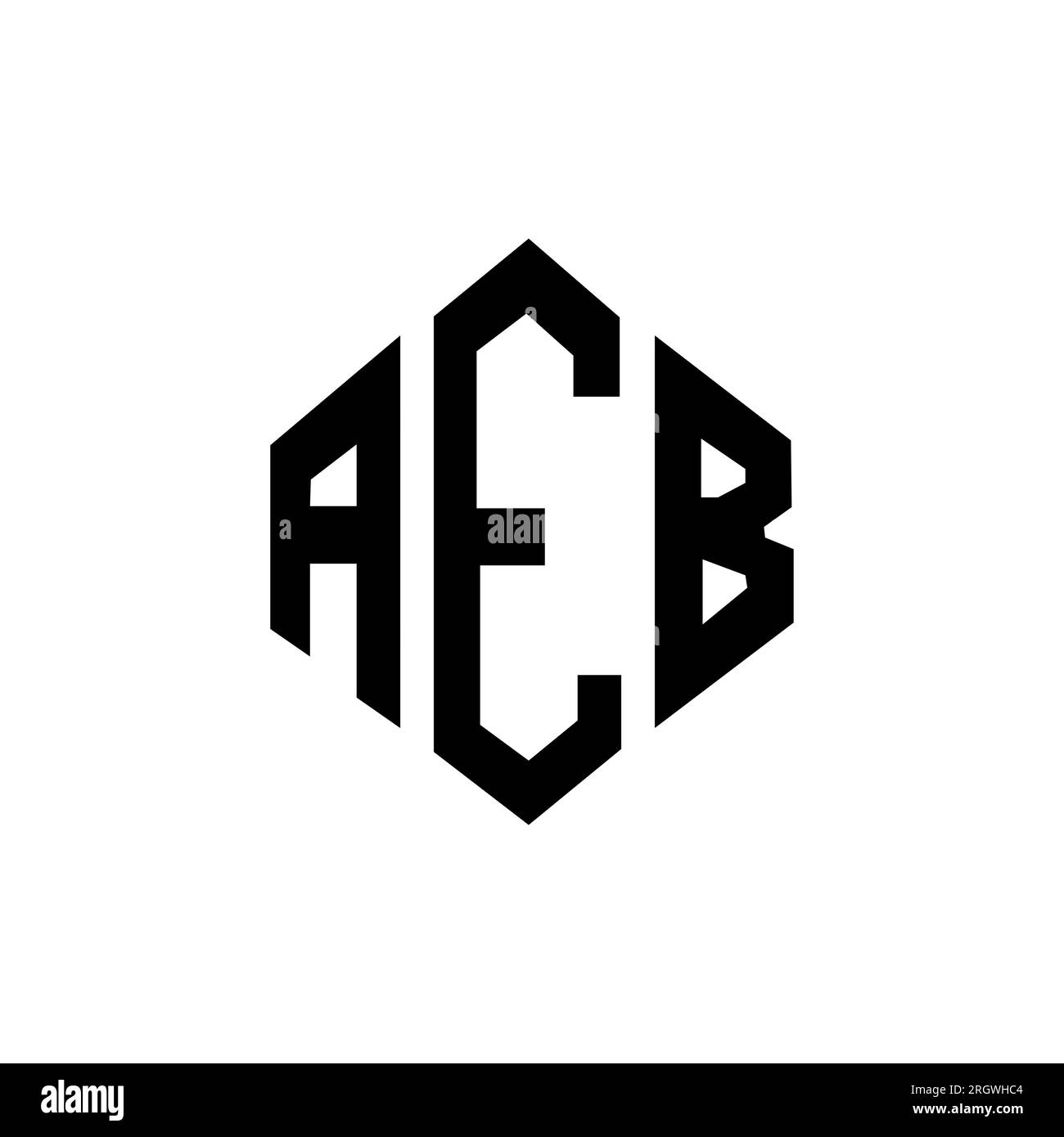 AEB letter logo design with polygon shape. AEB polygon and cube shape logo design. AEB hexagon ...