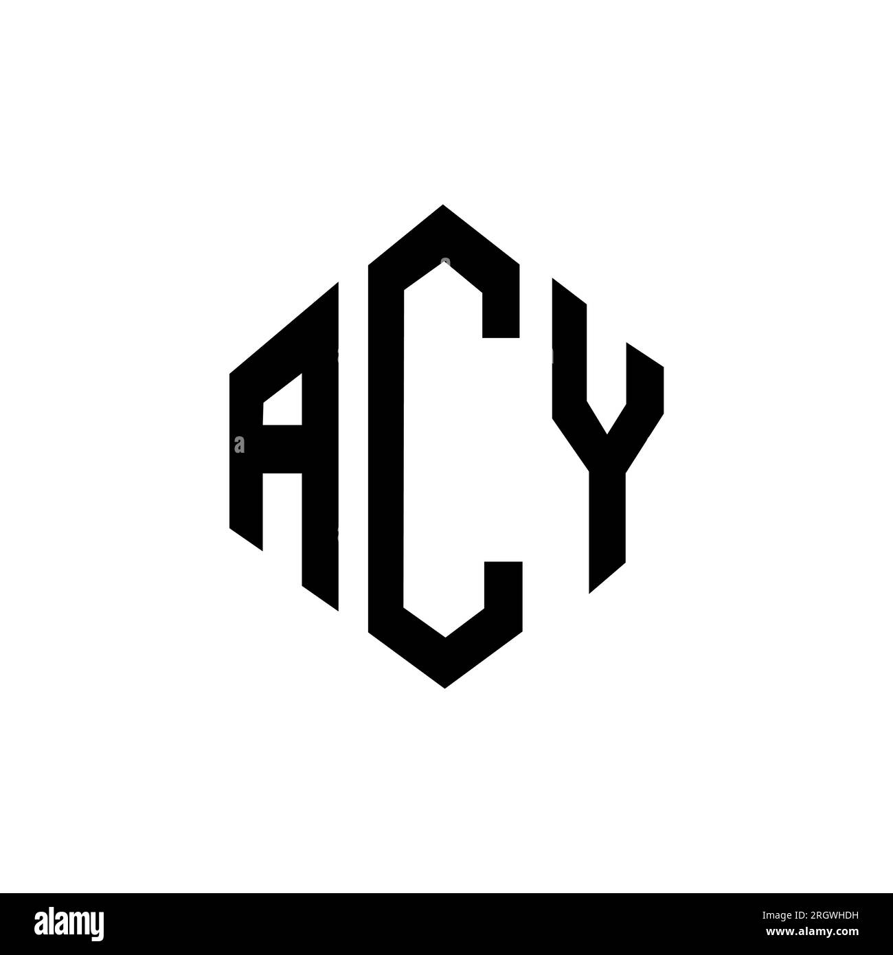 ACY letter logo design with polygon shape. ACY polygon and cube shape ...