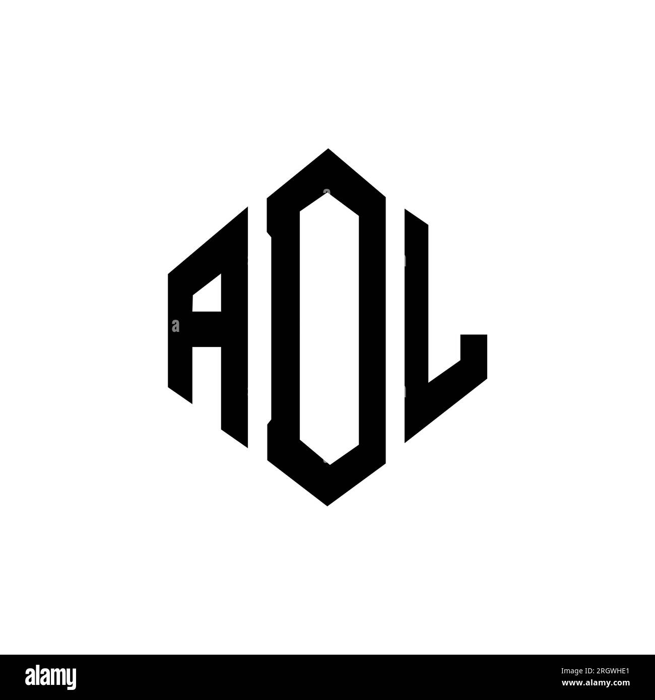 ADL letter logo design with polygon shape. ADL polygon and cube shape ...