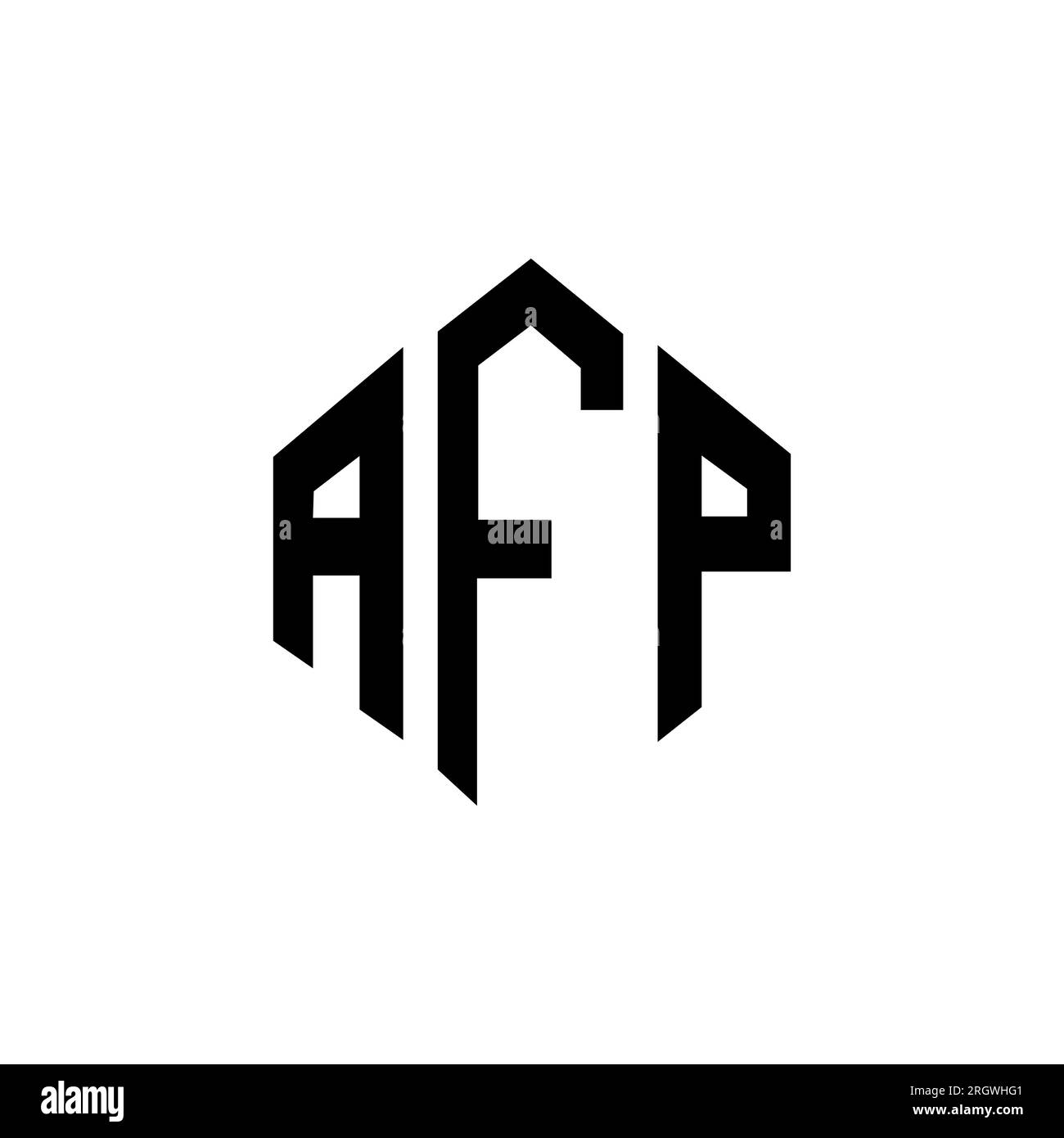 AFP letter logo design with polygon shape. AFP polygon and cube shape ...