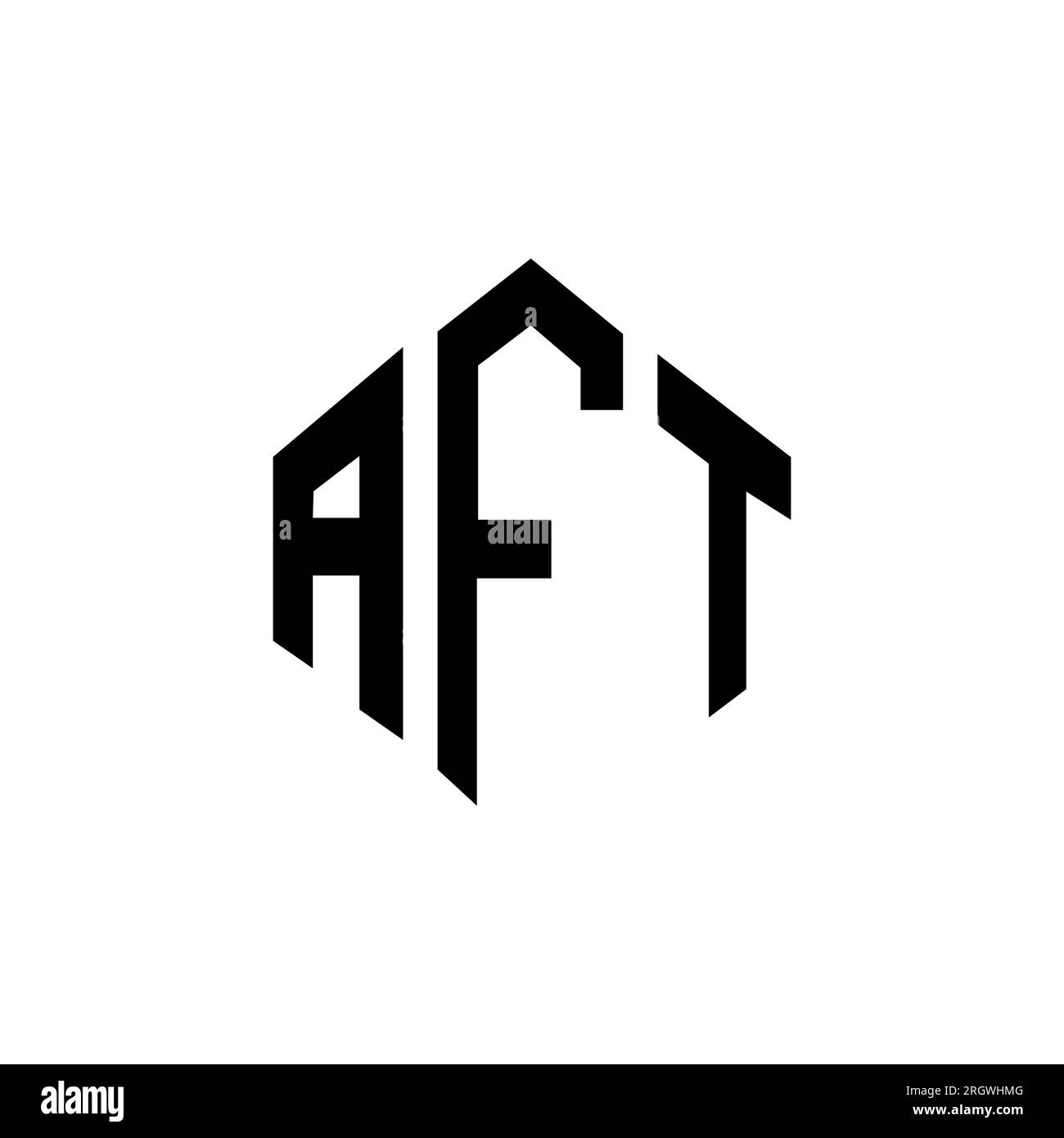 AFT letter logo design with polygon shape. AFT polygon and cube shape ...