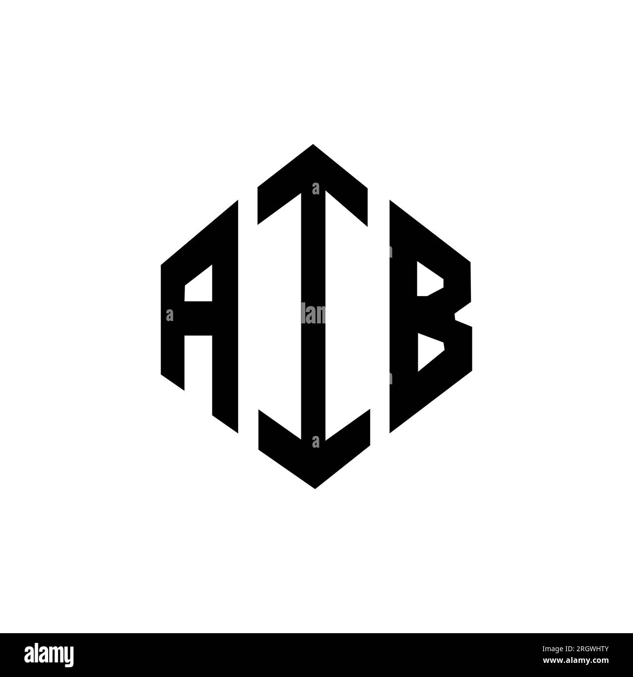 AIB letter logo design with polygon shape. AIB polygon and cube shape ...
