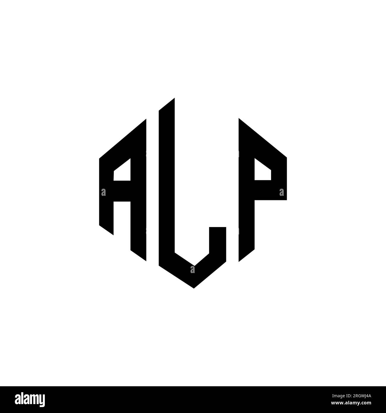 ALP letter logo design with polygon shape. ALP polygon and cube shape logo design. ALP hexagon ...
