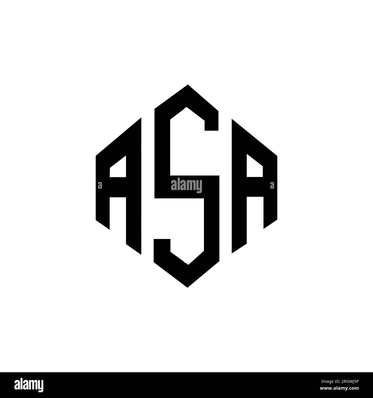 ASA letter logo design with polygon shape. ASA polygon and cube shape ...