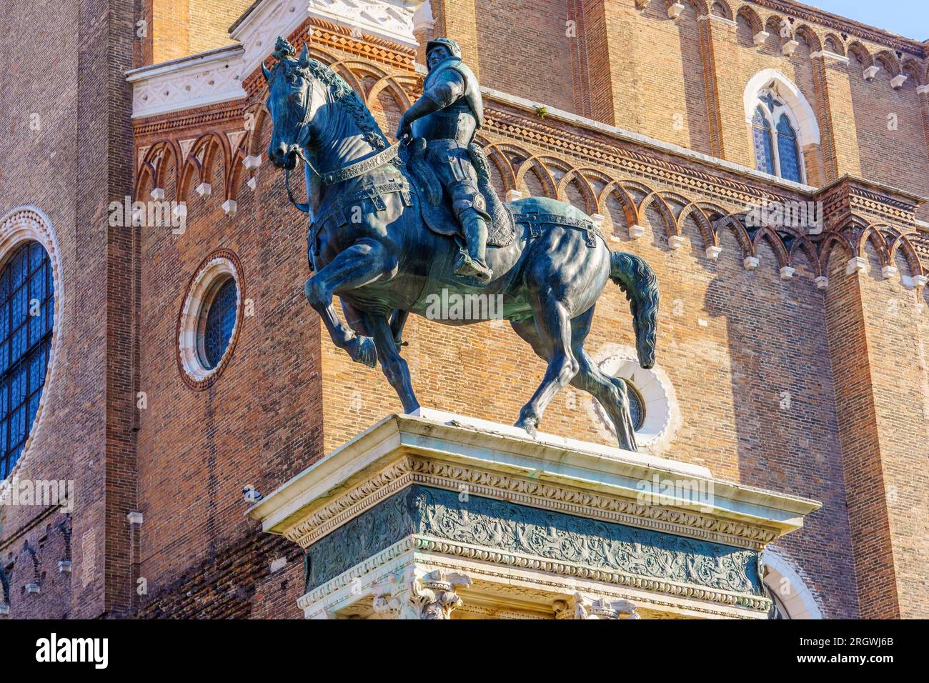 Venice, Italy - February 28, 2022: View of the Equestrian statue of ...