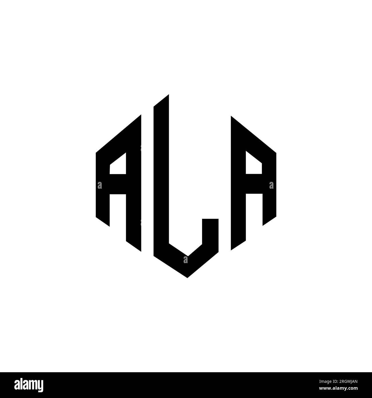 ALA letter logo design with polygon shape. ALA polygon and cube shape ...