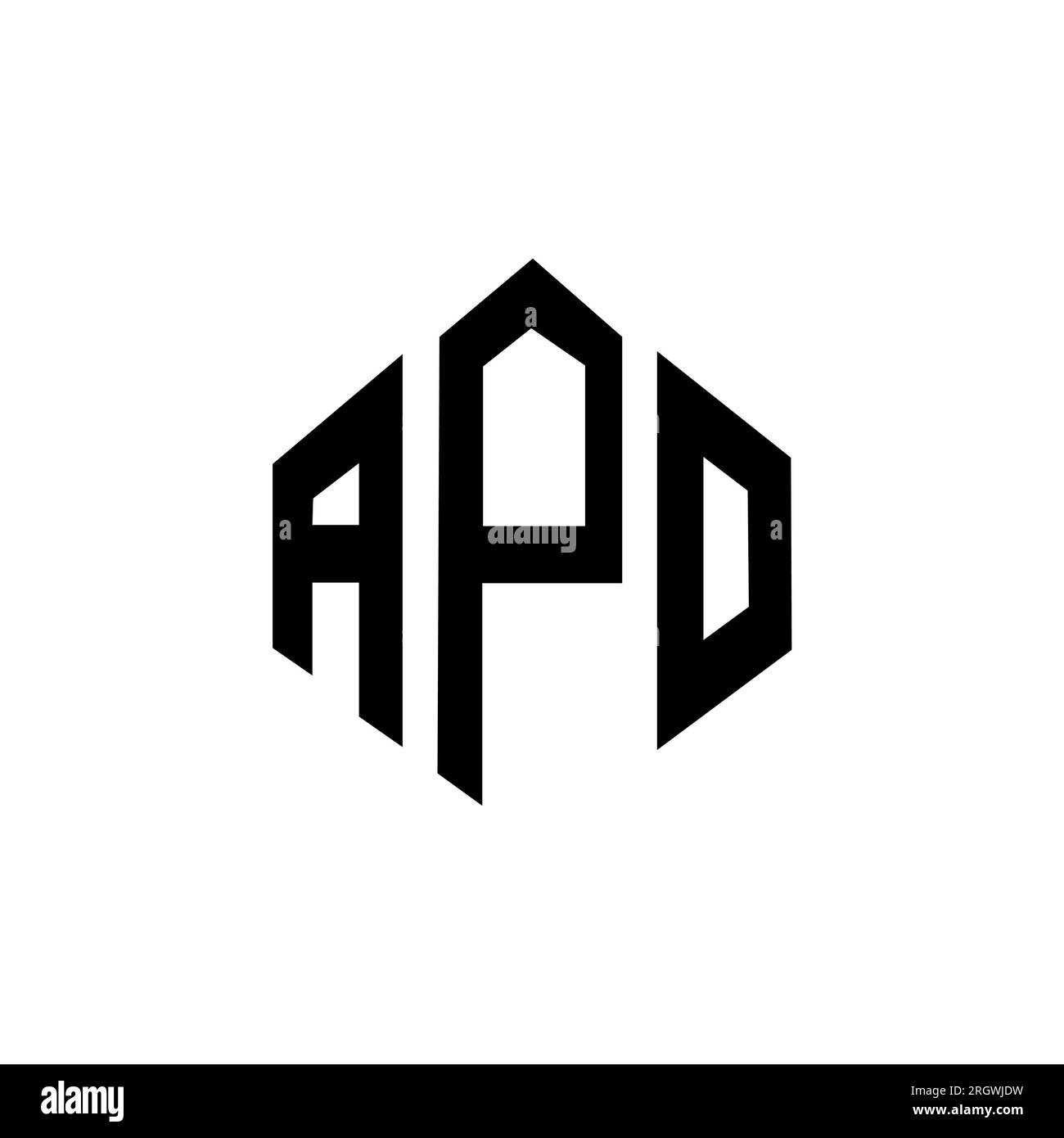 APO letter logo design with polygon shape. APO polygon and cube shape ...