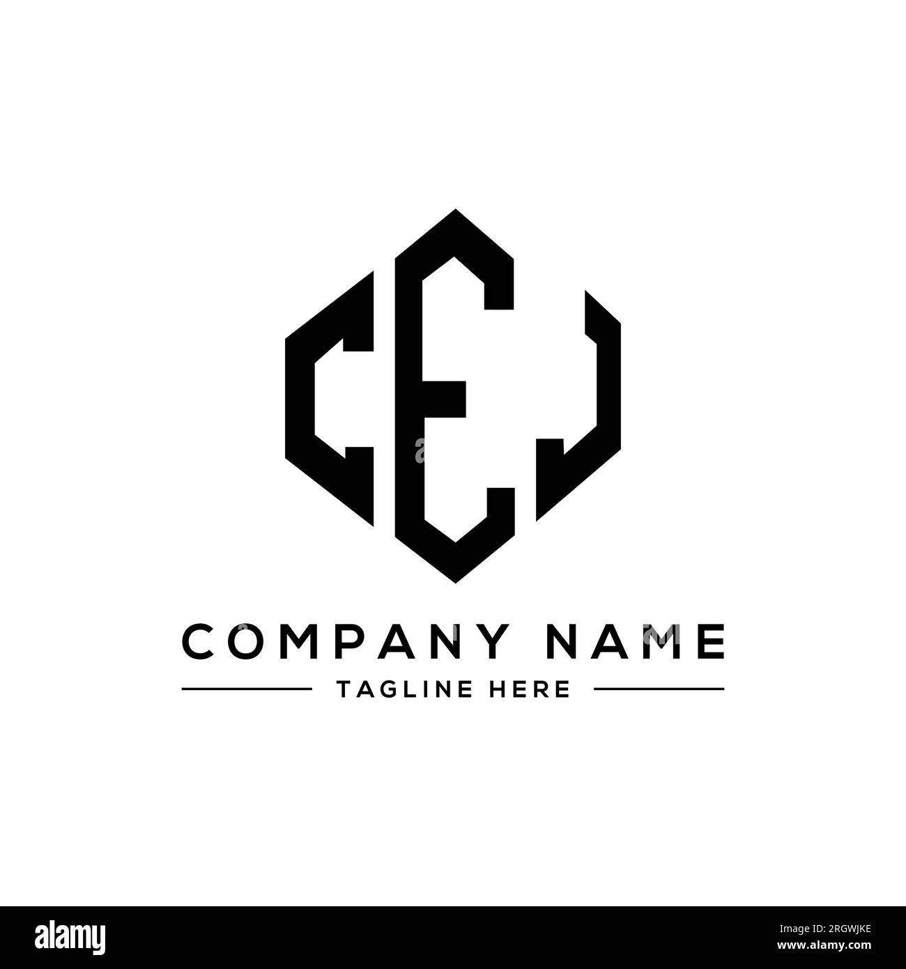 CEJ letter logo design with polygon shape. CEJ polygon and cube shape ...