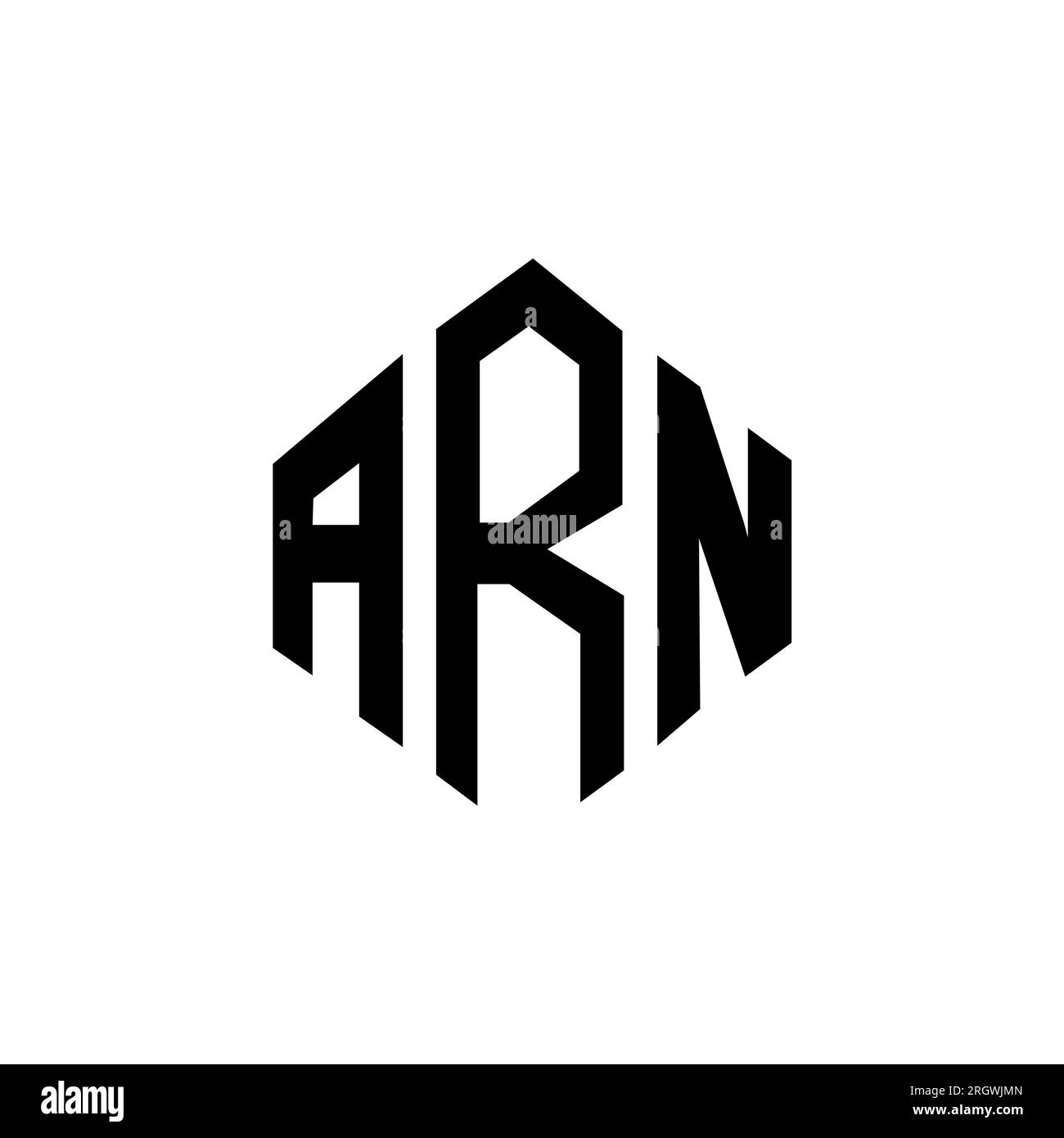 ARN letter logo design with polygon shape. ARN polygon and cube shape ...