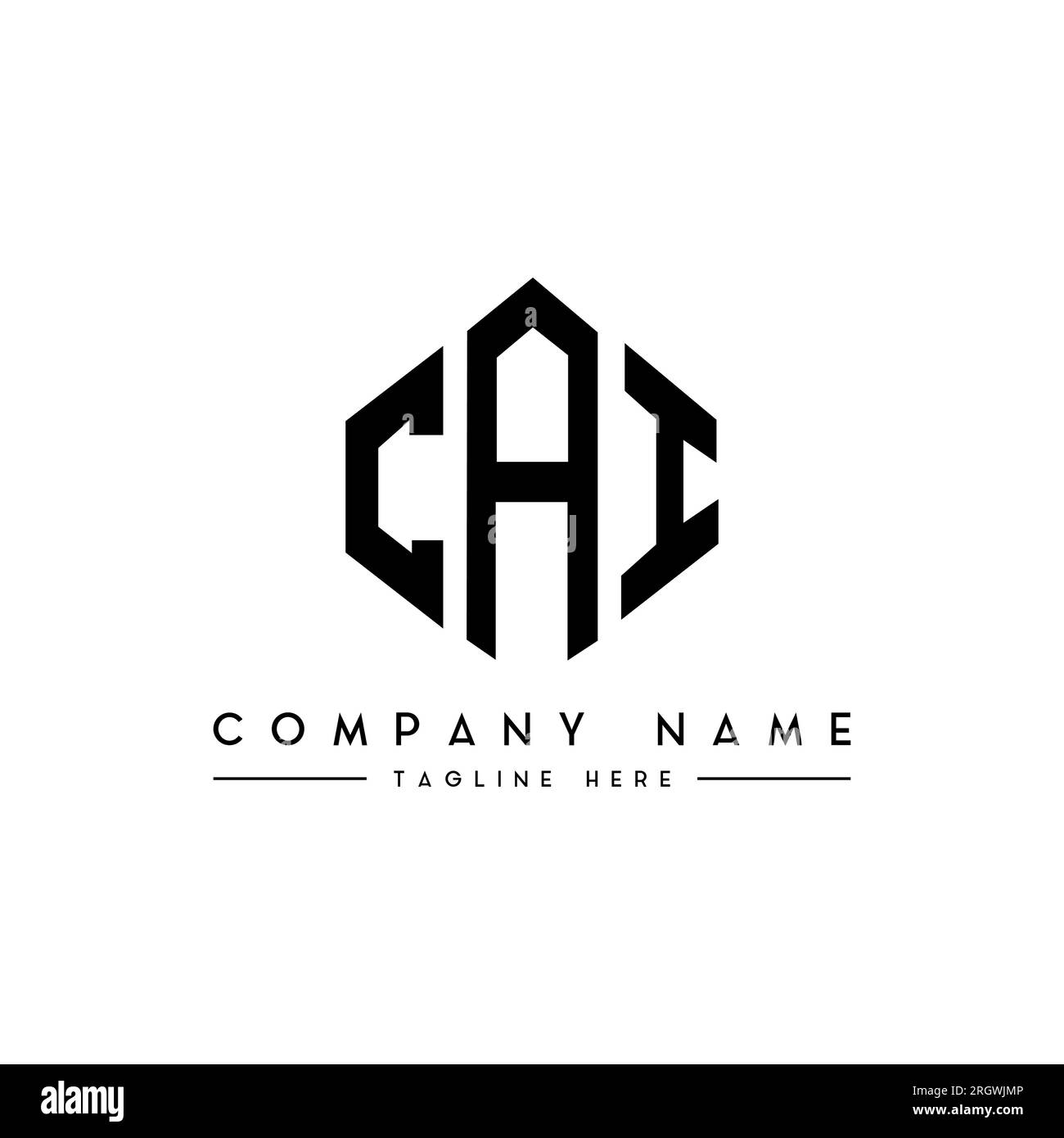 CAI letter logo design with polygon shape. CAI polygon and cube shape ...